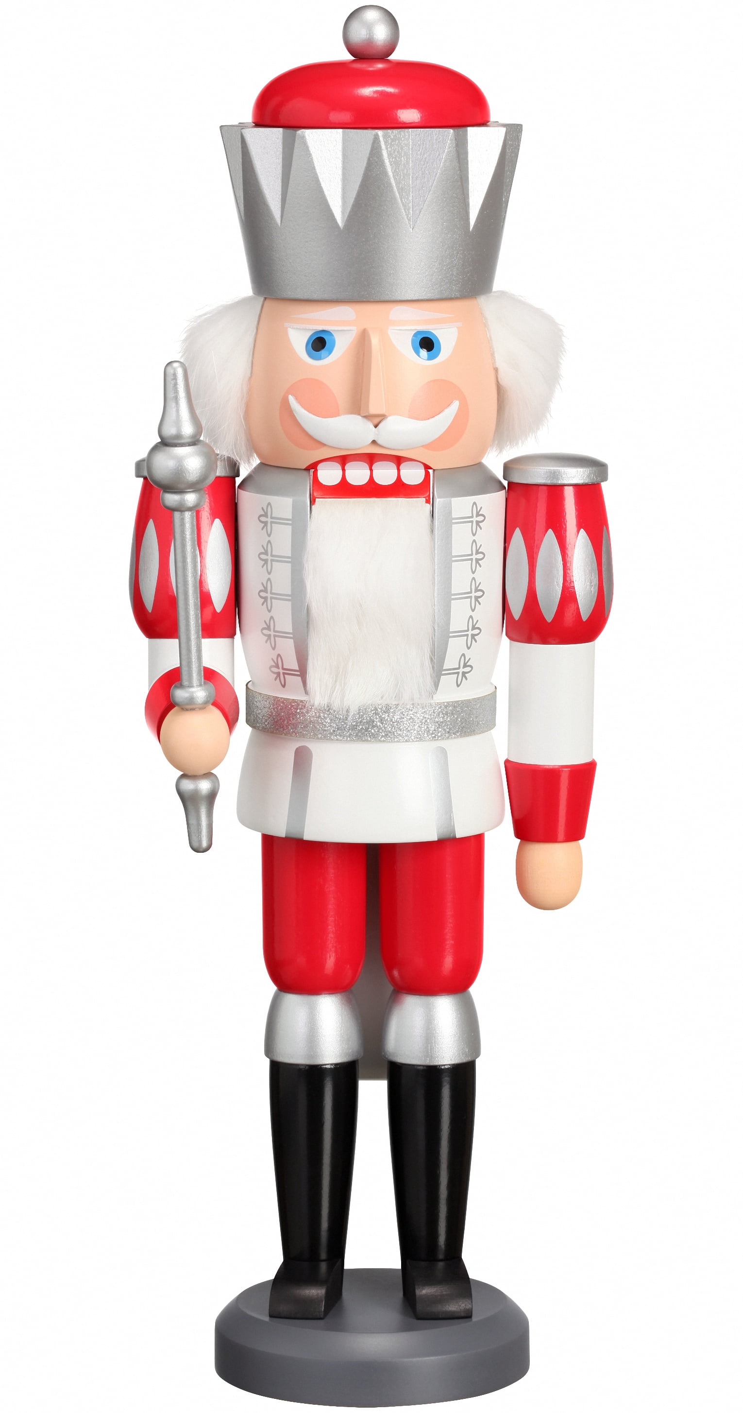 German nutcracker red, height 40 cm / 16 inch, original Erzgebirge by ...
