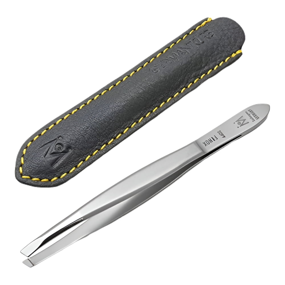 Germanikure Precision Slanted Tip Stainless Steel Silver Tweezers ...