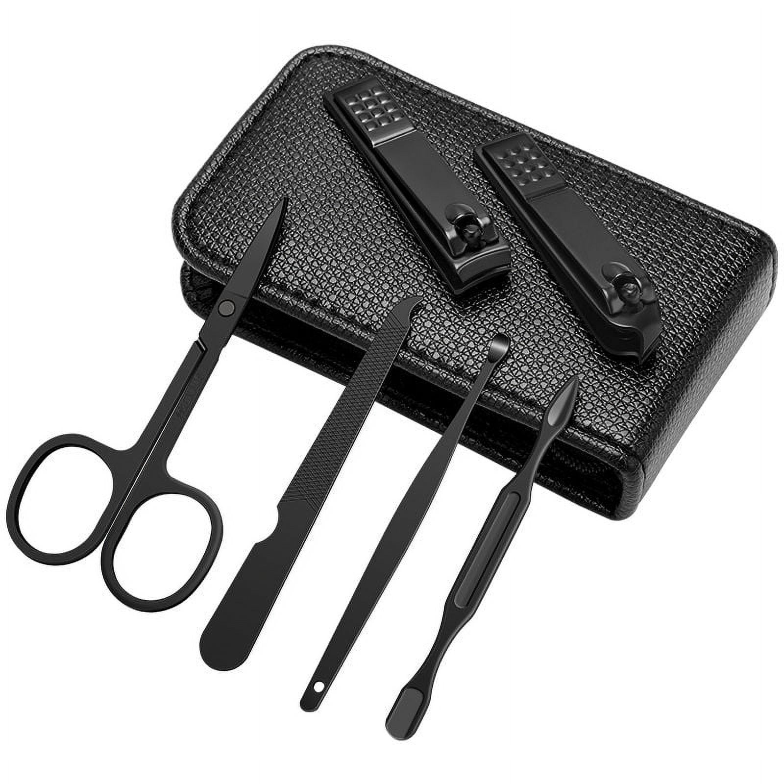Germany 6 Pcs Portable Luxury Manicure Sets Pedicure Kits Bright Black ...