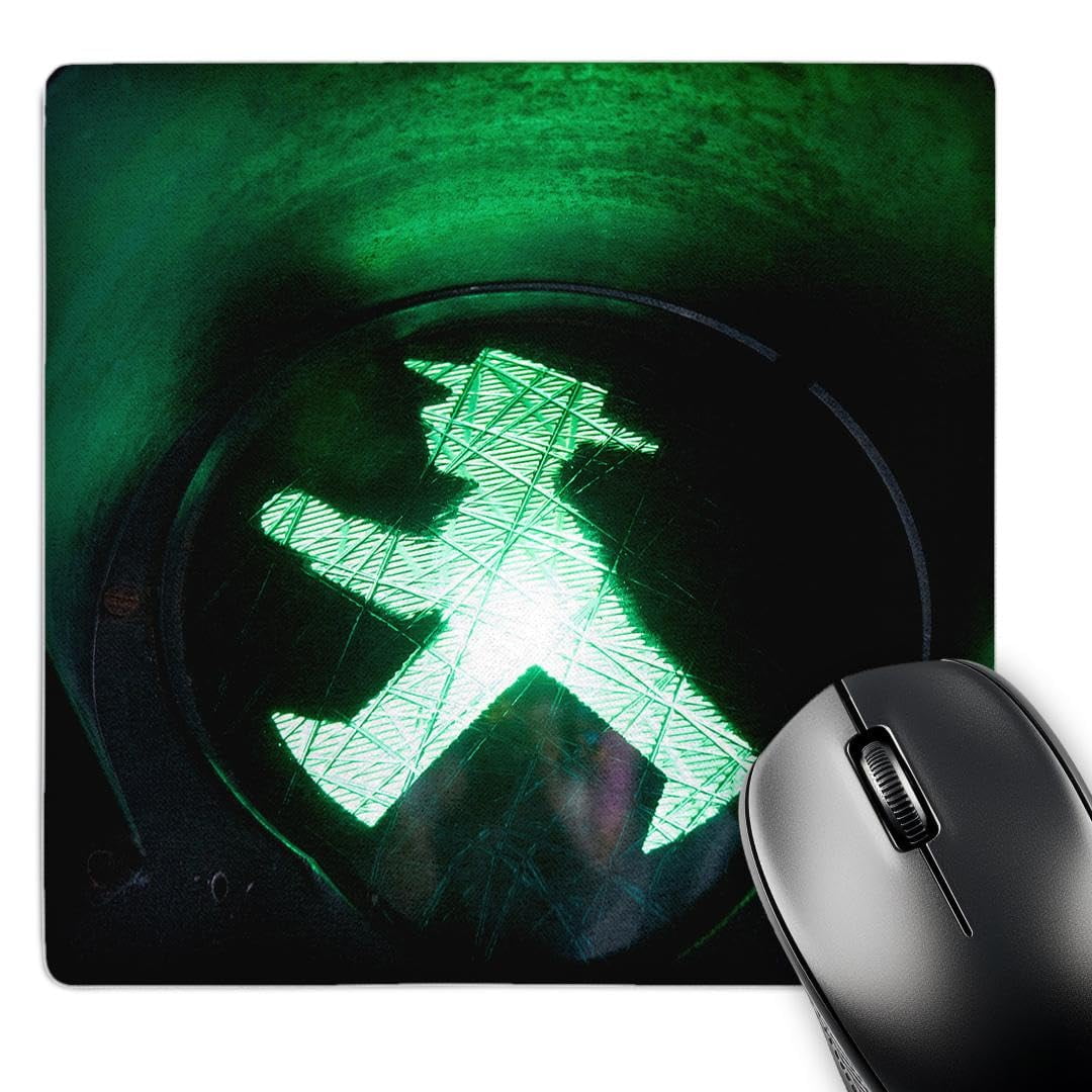 Germany, Berlin. Alexanderplatz. DDR Museum. Ampelmann. Mouse Pad, 8" x ...