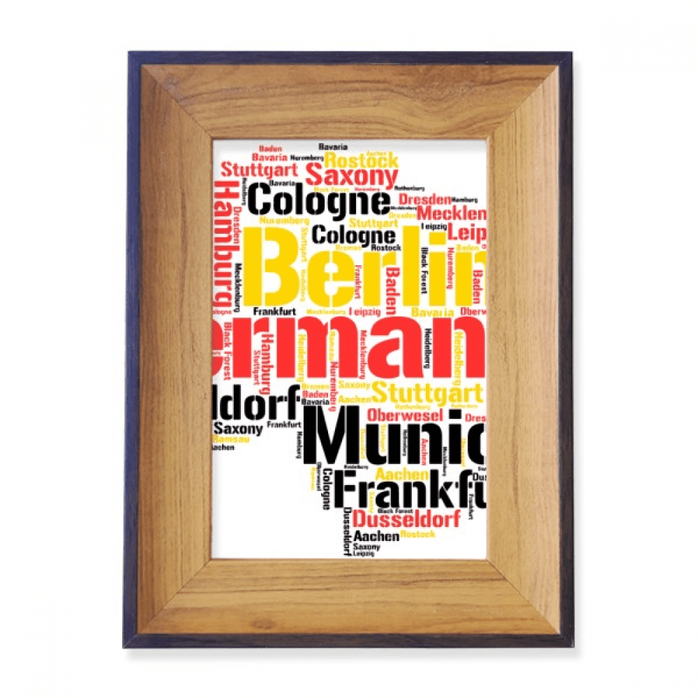 Germany City Name Map Style Illustration Photo Frame Exhibition Display ...
