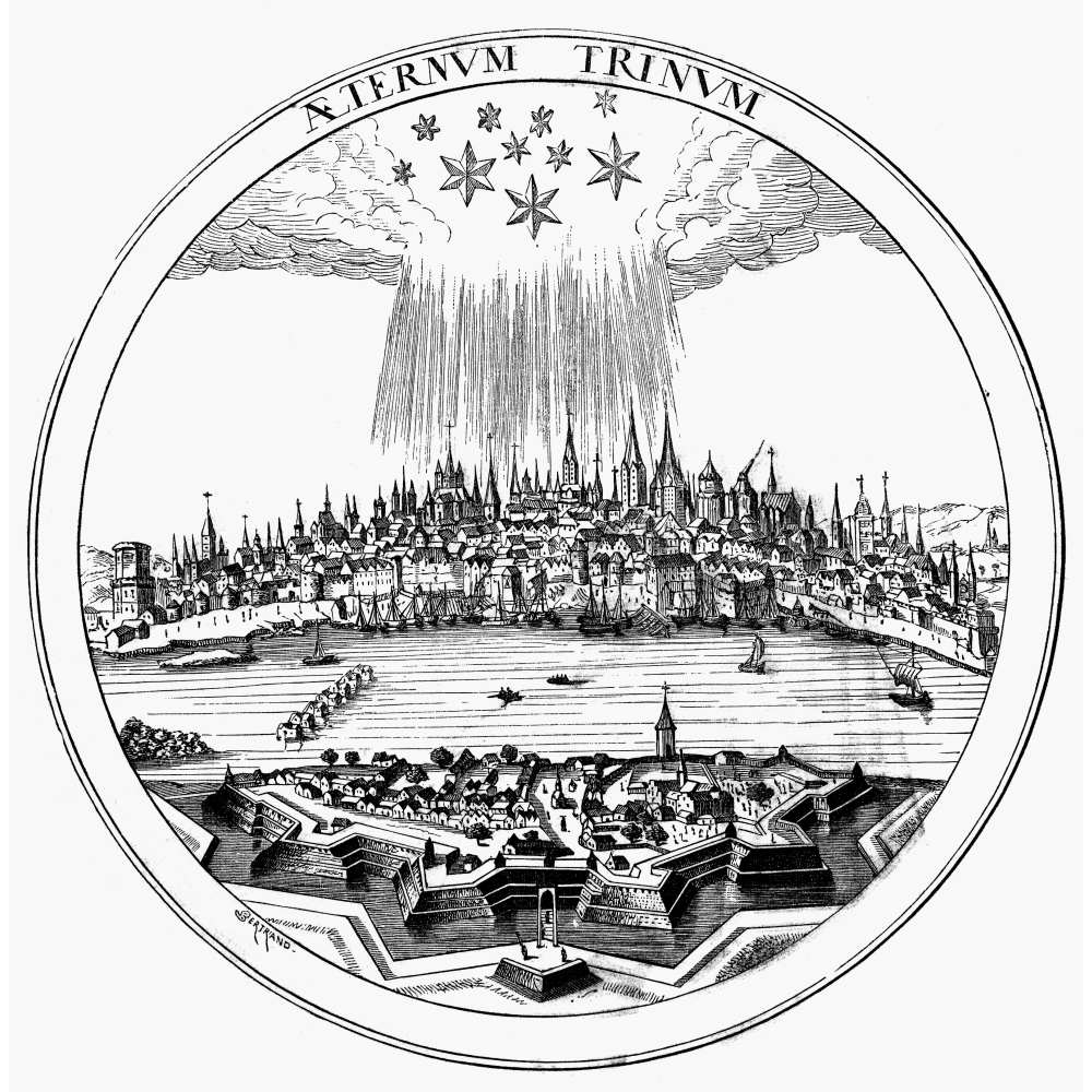 Germany Cologne. Nview Of Cologne In The 16Th Century. Wood Engraving ...