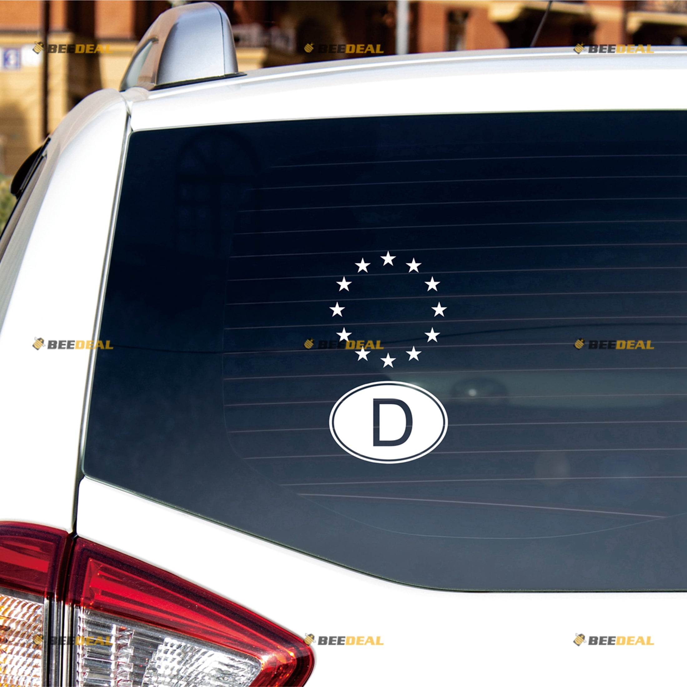 Germany D Oval Code EU European Union Flag Sticker Decal Vinyl - 2 Pack ...