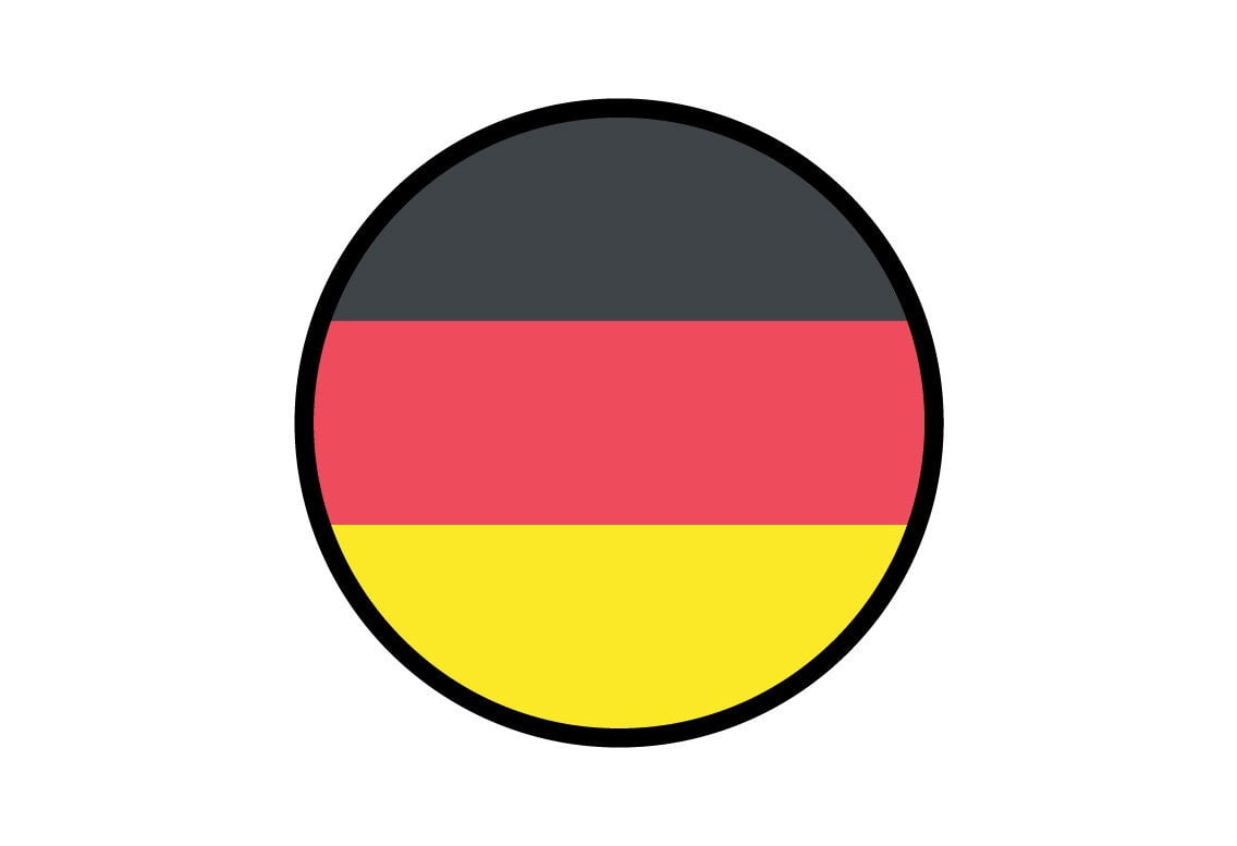 Germany Flag Circle Sticker Decal 4 inches - 4 inch - Walmart.com