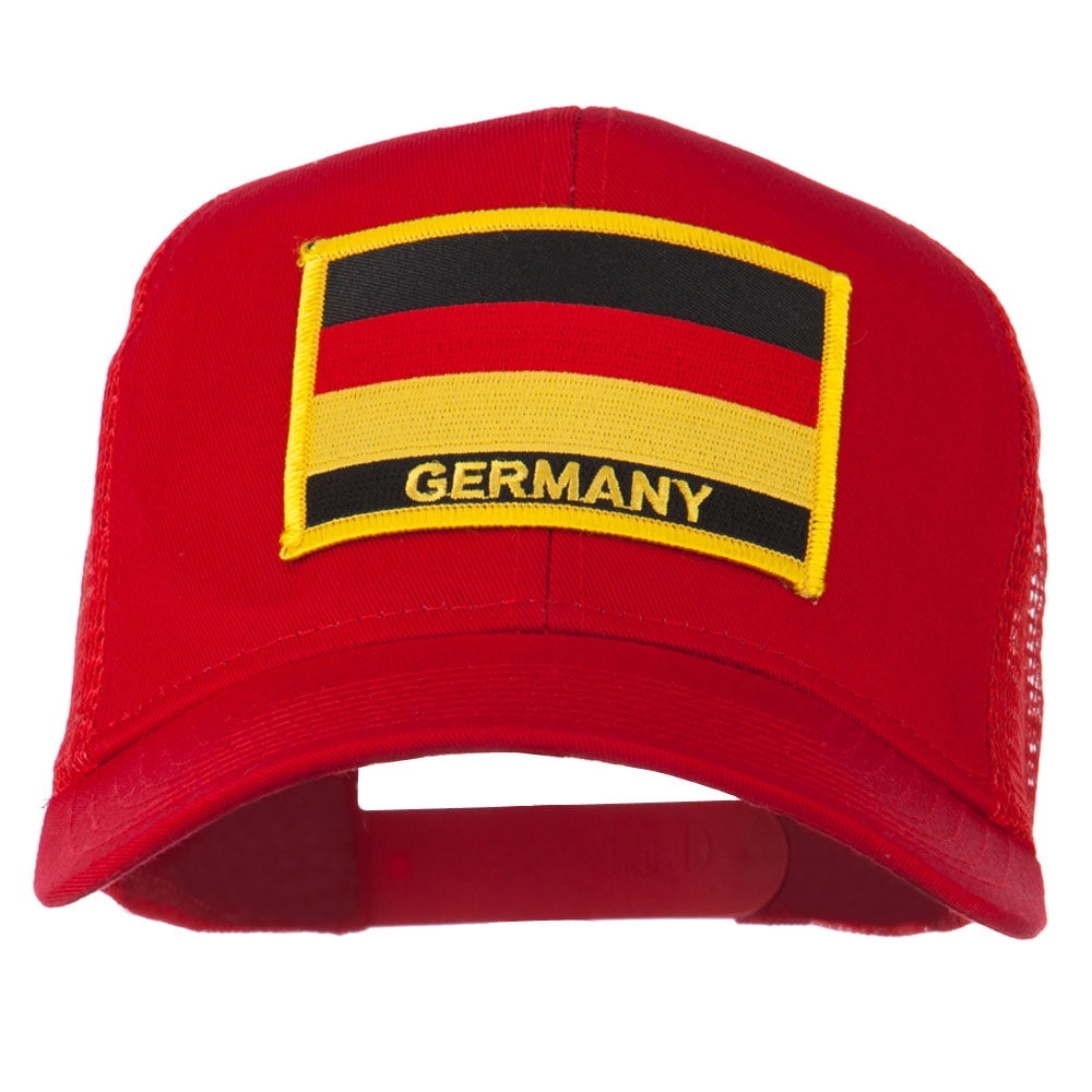 Germany Flag Patched Mesh Cap - Red OSFM - Walmart.com