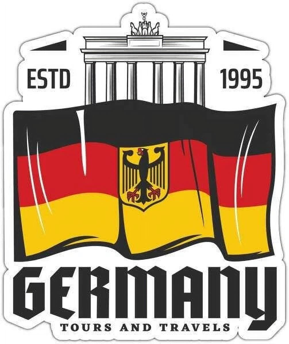 Germany Flag Tours And Travels Vacation Car Window Stickerphone Decal ...