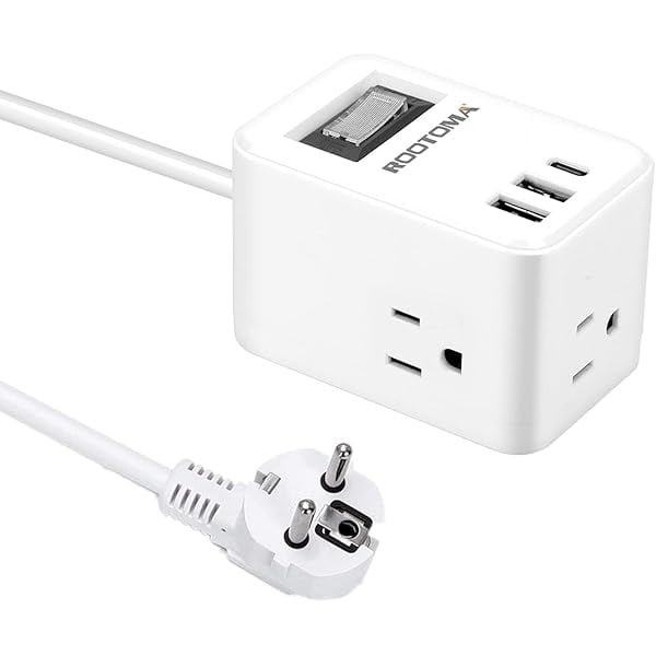 Germany France European Travel Plug Adapter, ROOTOMA Type E F Plug ...