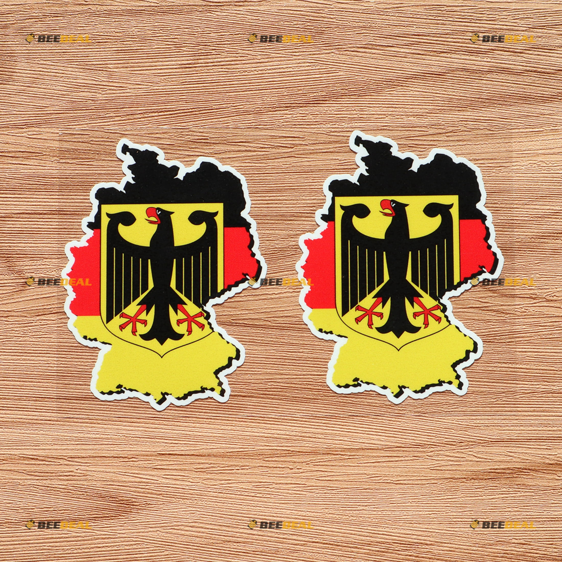 Germany German Flag Map Outline Coat of Arms Eagle Deutschland Vinyl ...