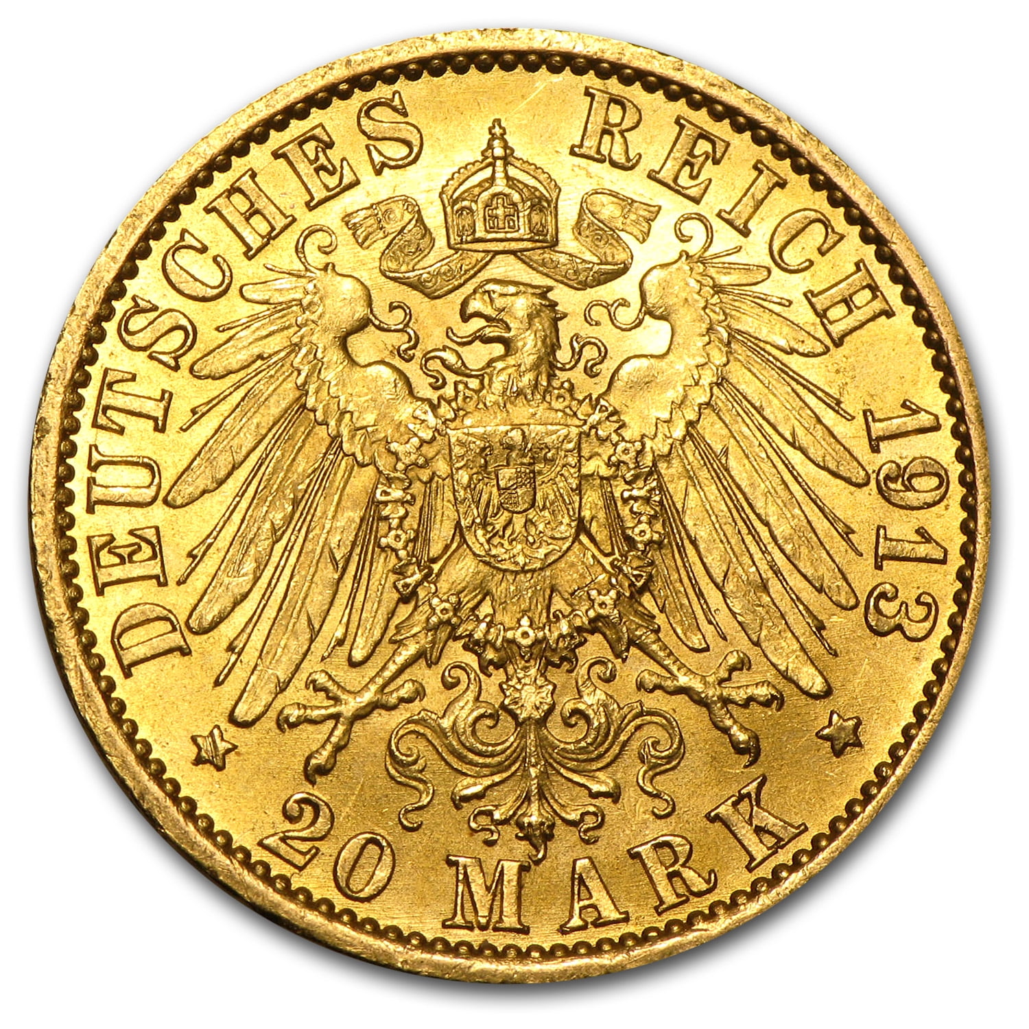 Germany Gold 20 Marks Prussia (1871-1913) BU - Walmart.com