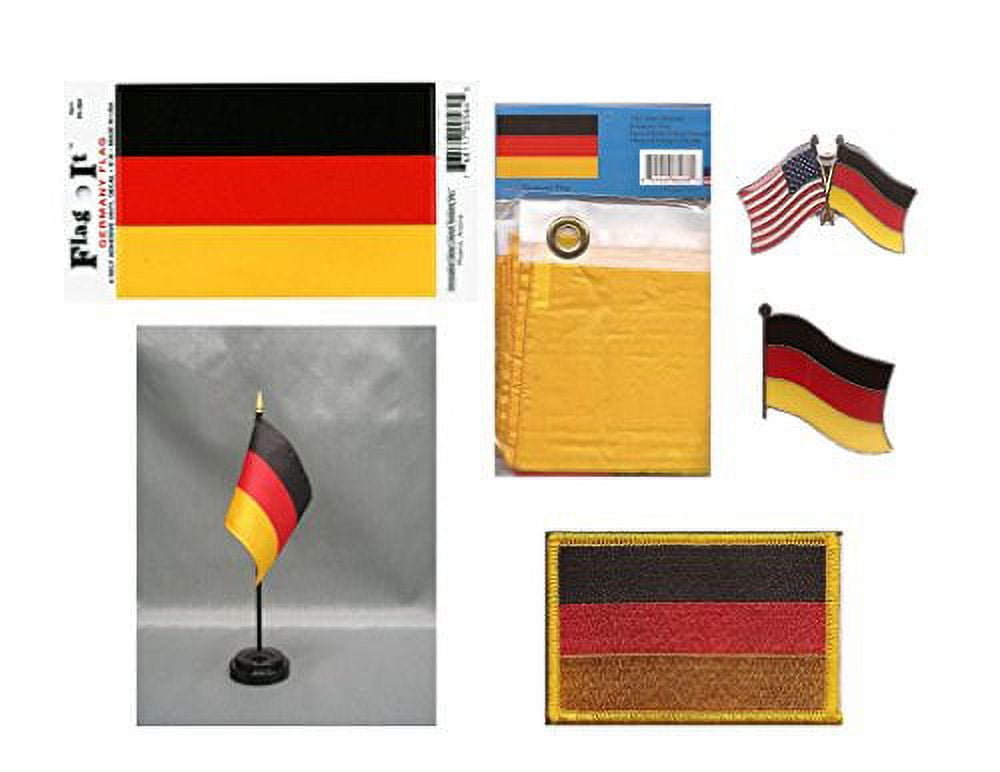 Germany Heritage Flag Pack - Includes a German 3x5' Flag, Vinyl Flag ...