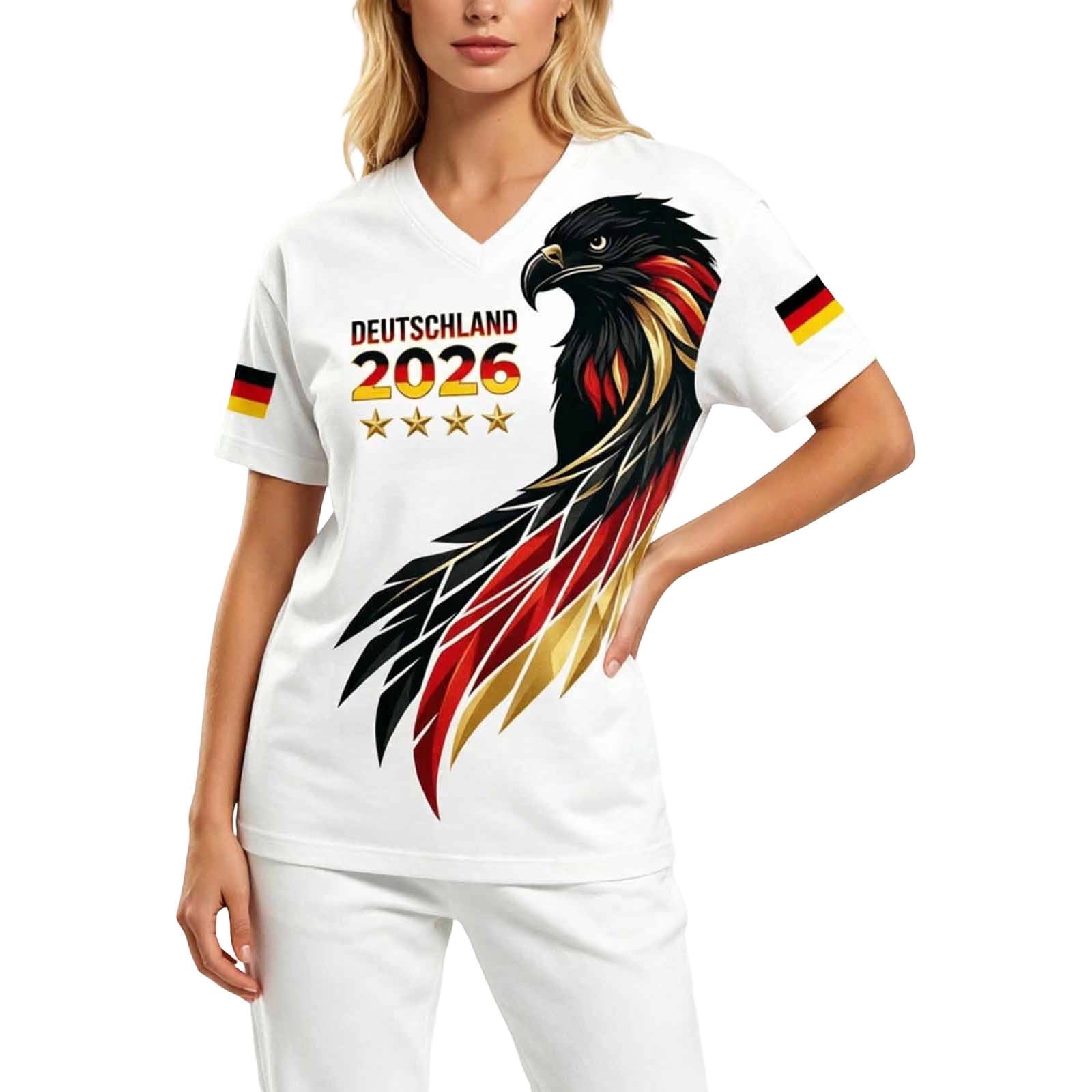 Germany Women's Shirt 2026 Football Stars T-Shirt with Eagle Germany ...