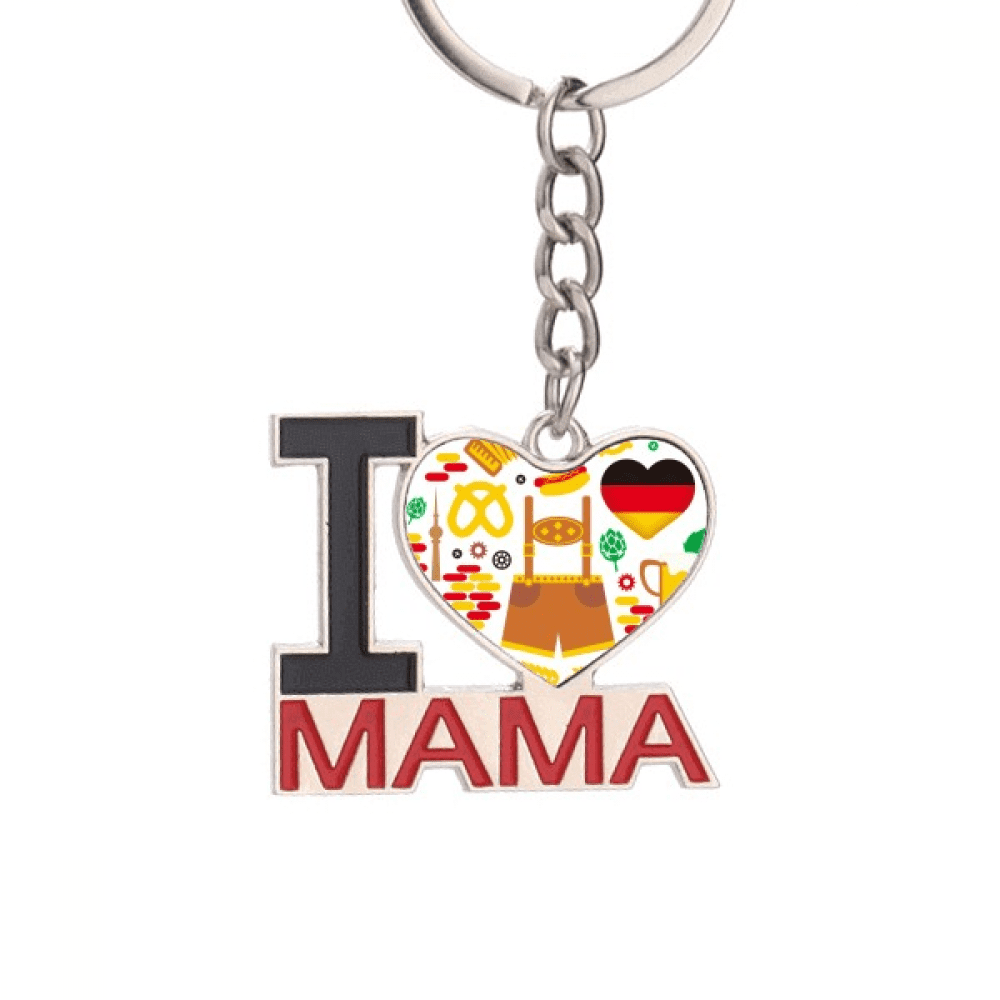Germany Landmark Flag Culture Keychain Metal Keyring Holder Love MAMA ...