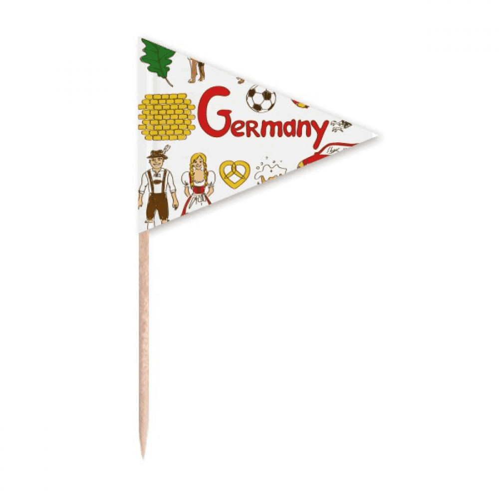 Germany Landscap Animals National Flag Toothpick Triangle Cupcake ...