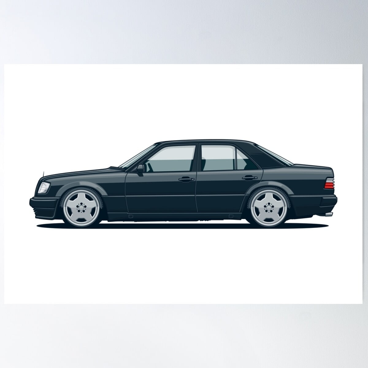 Germany Legend. Merc E500 W124 Poster Wall Art, Modern Wall Decor ...