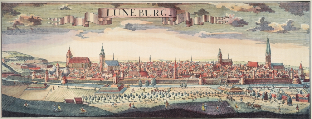 Germany: Lueneburg, 1730. /Nview Of The City Of Lueneburg, Germany ...