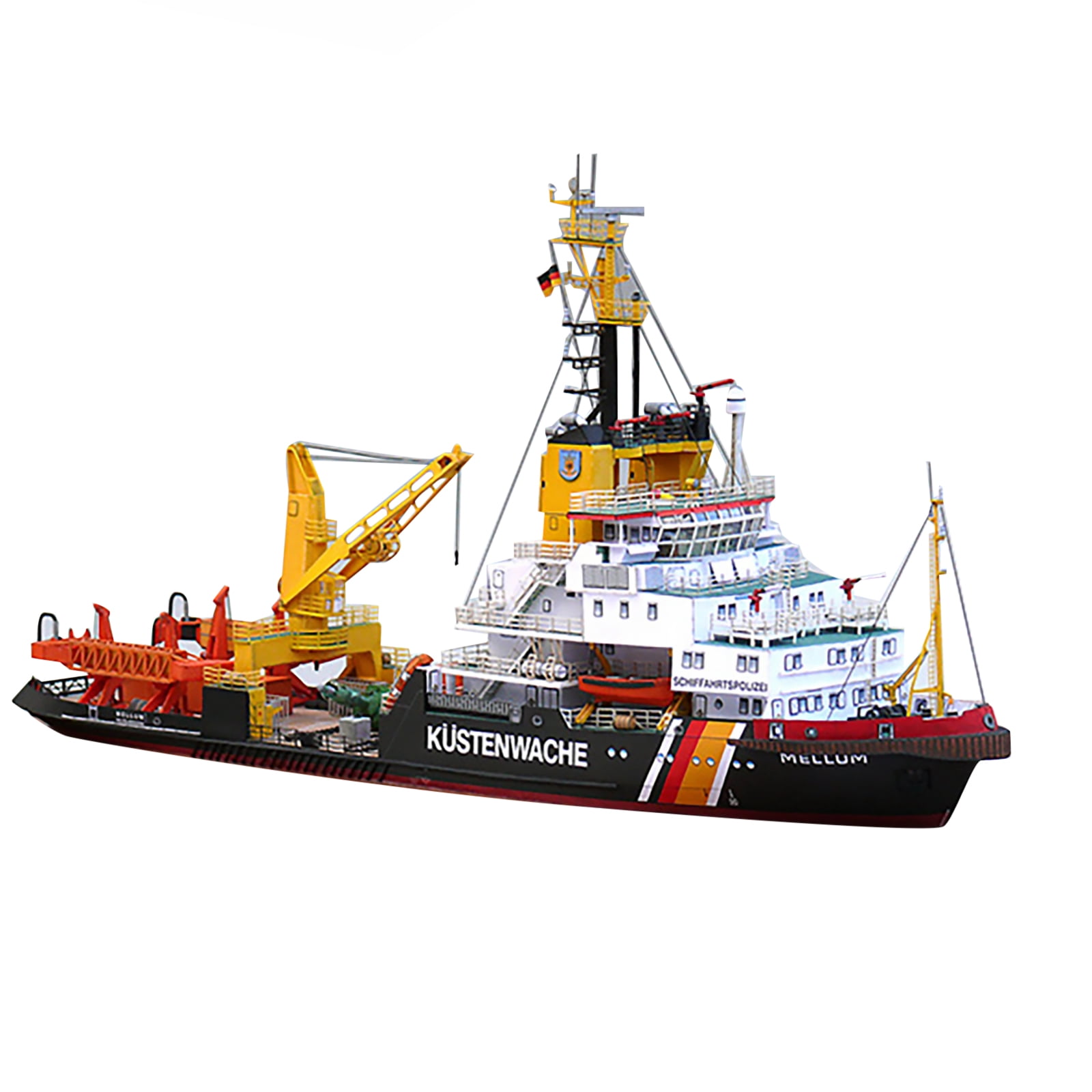 Germany Mellum Coast Guard Environment Monitoring Ship Paper Model Kit ...