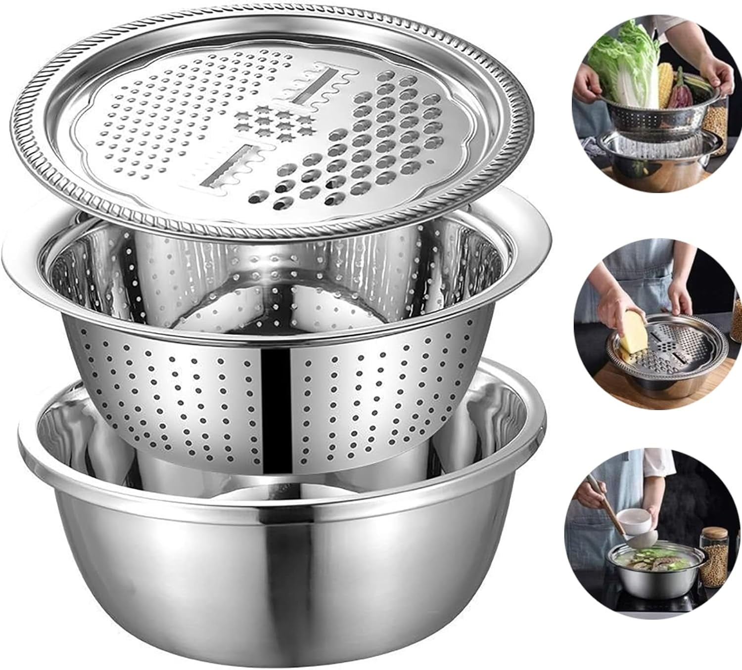 Germany Multifunctional Stainless Steel Kitchen Basin | 3-in-1 Cooking ...