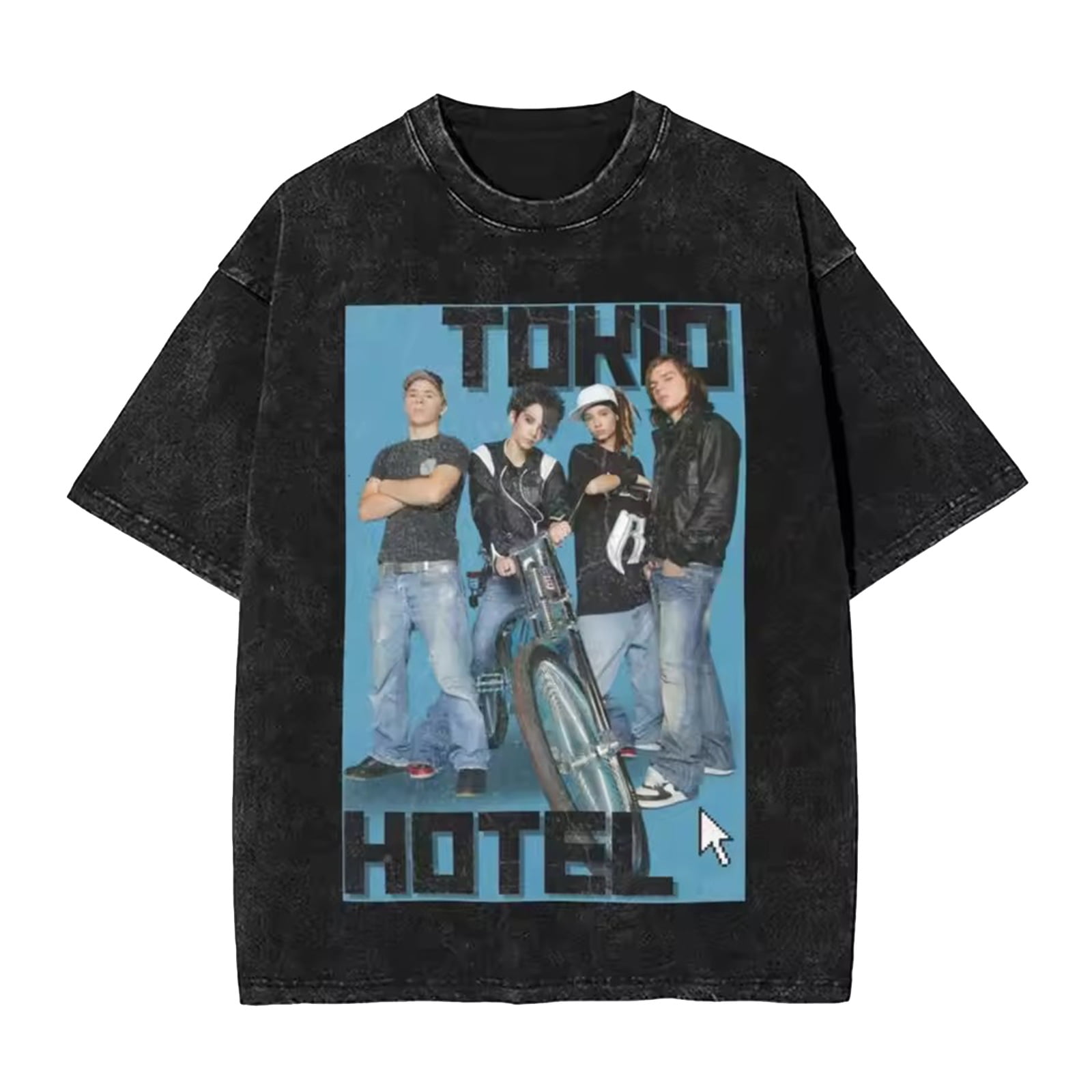 Germany Rock Band Tokio Hotel T-shirts Hip Hop Retro Washed Oversized T ...