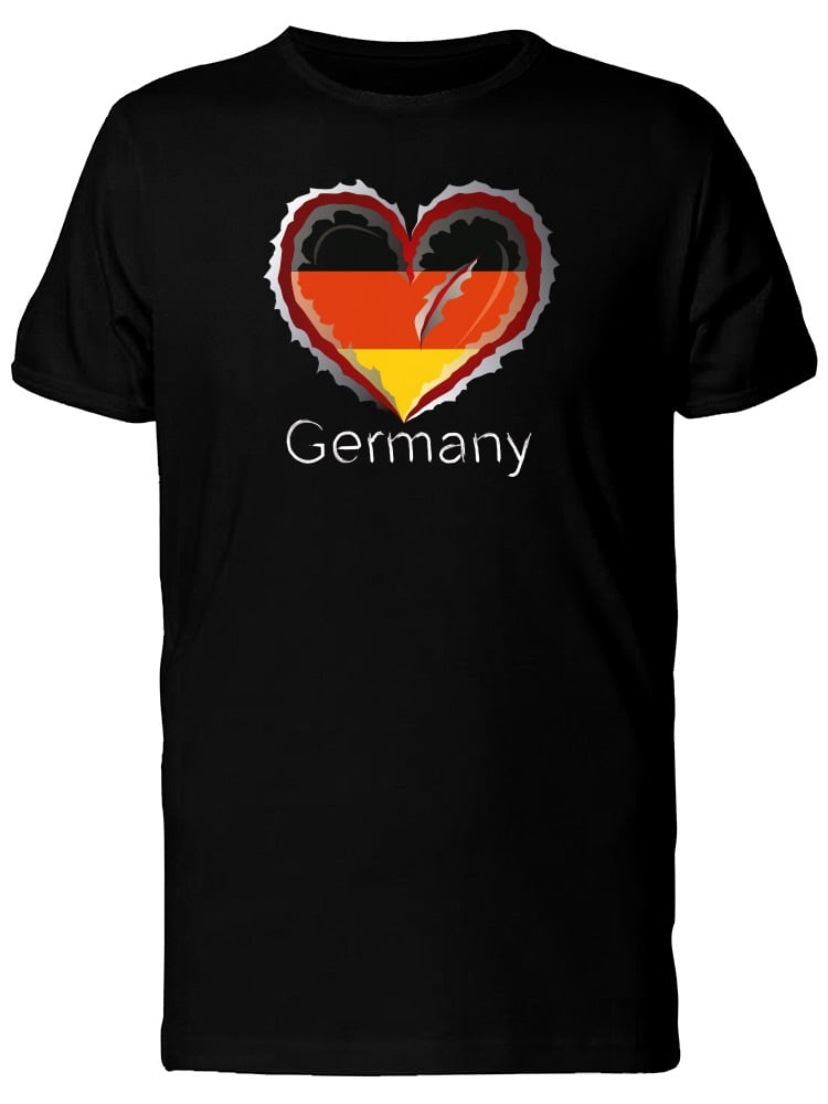 Germany Scratched Flag Heart Tee Men's -Image by Shutterstock - Walmart ...