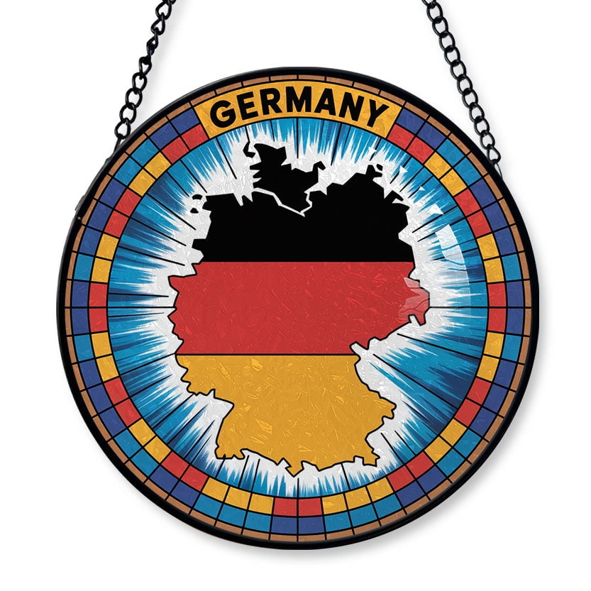 Germany Travel Decor Suncatcher Stained Glass Window Hanging, Gift for ...