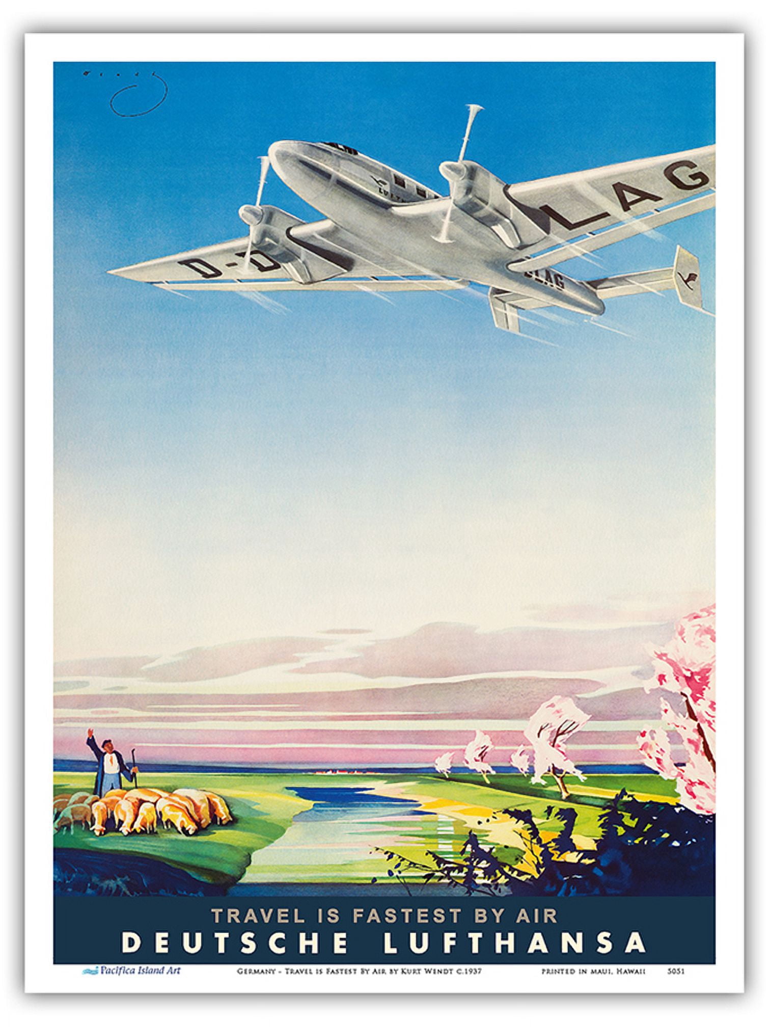 Germany - Travel is Fastest By Air - Deutsche Lufthansa German Airways ...