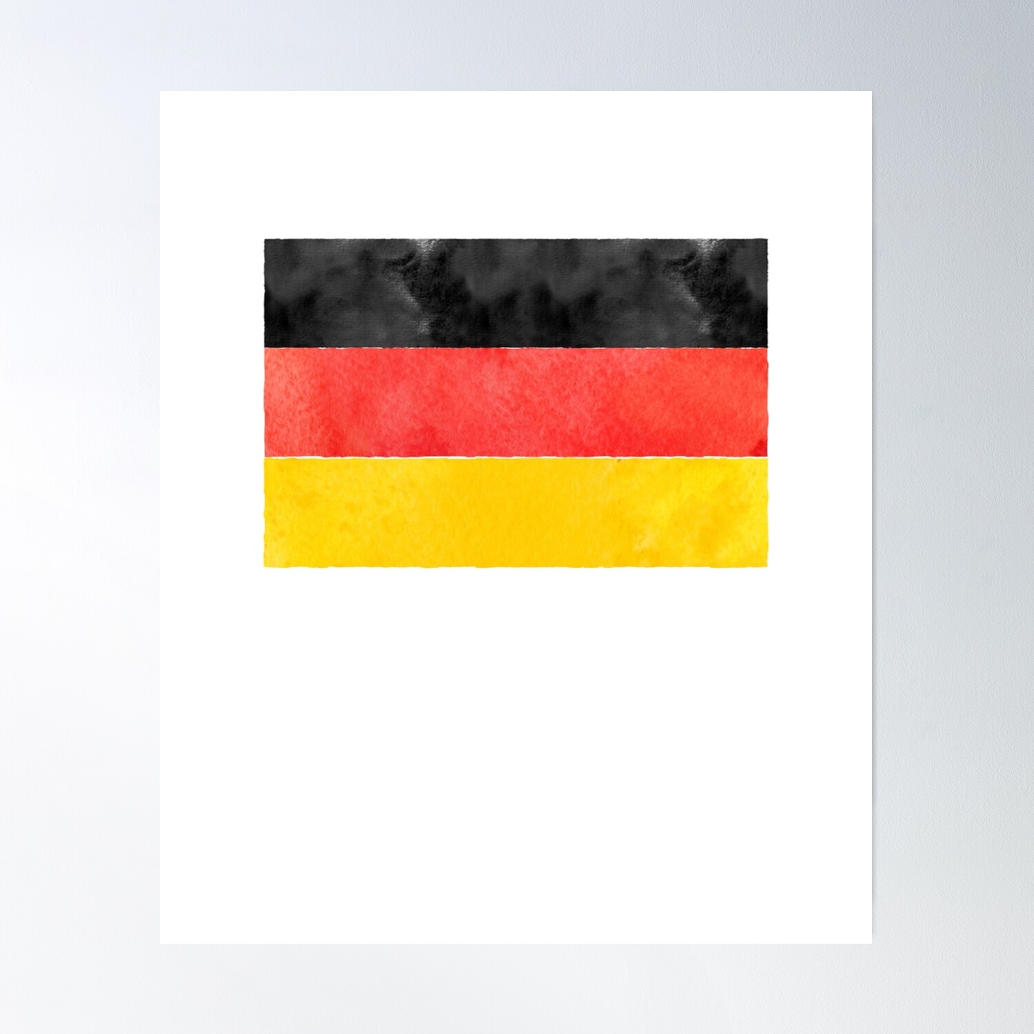 Germany Watercolor Flag Travel Europe Deutsch Poster Wall Art, Modern ...