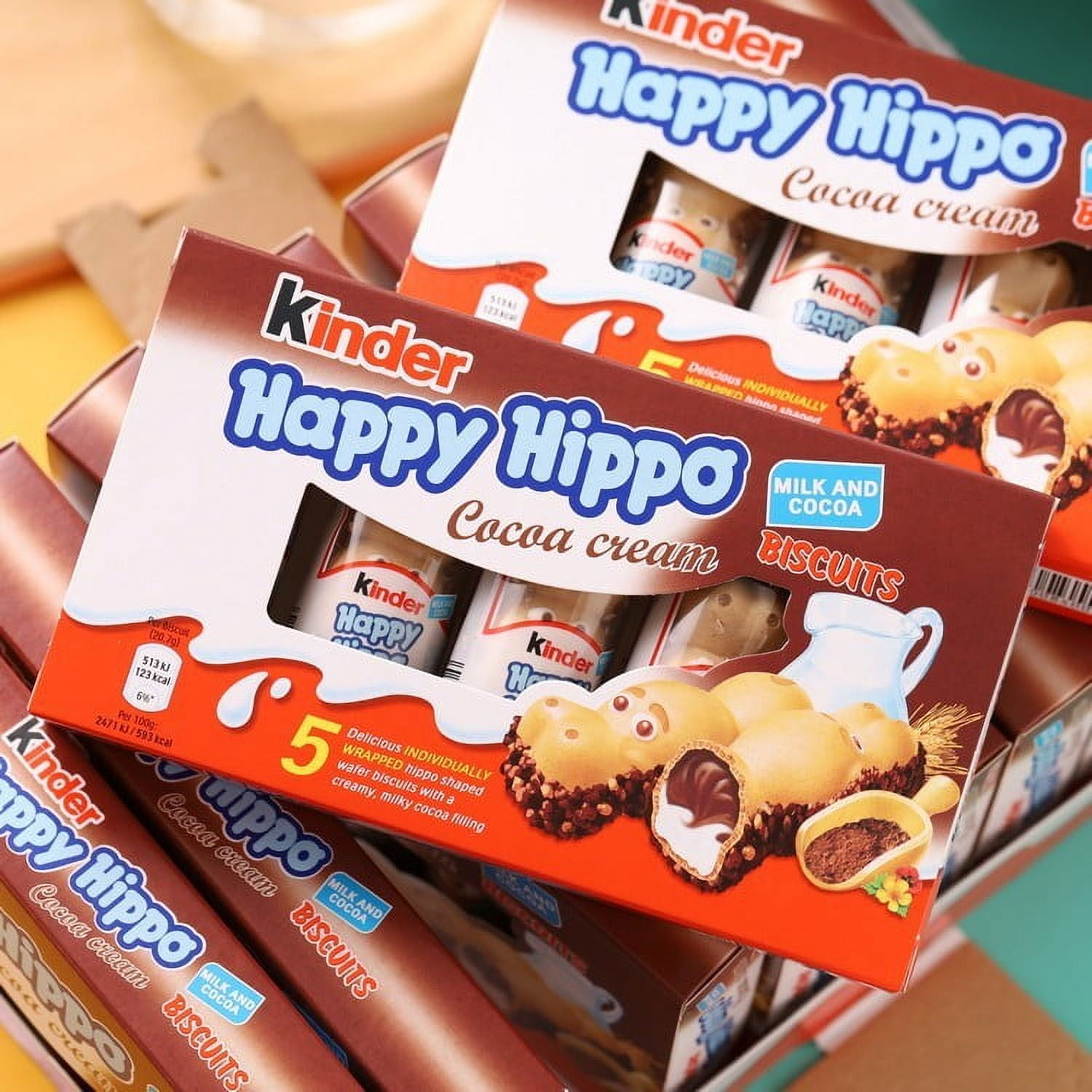 Germany imported snacks Kinder children happy hippo milk hazelnut ...