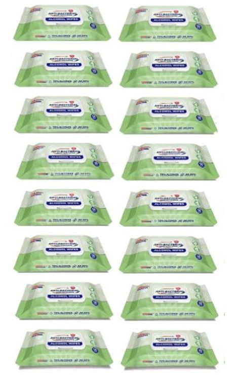 Germisept 75% Alcohol Hand Sanitizing Wipes 50ct of 24 Packs of 50 ...