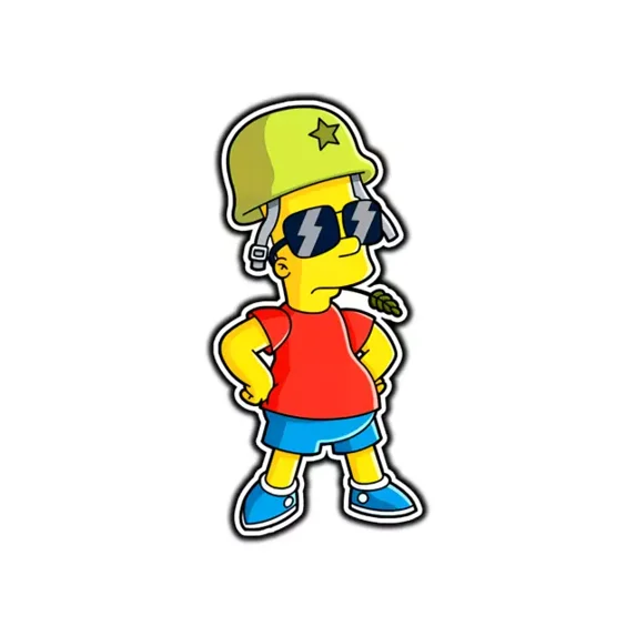 Gernal Bart Waterproof Sticker Phone Decal Water Bottle Stickers Car ...