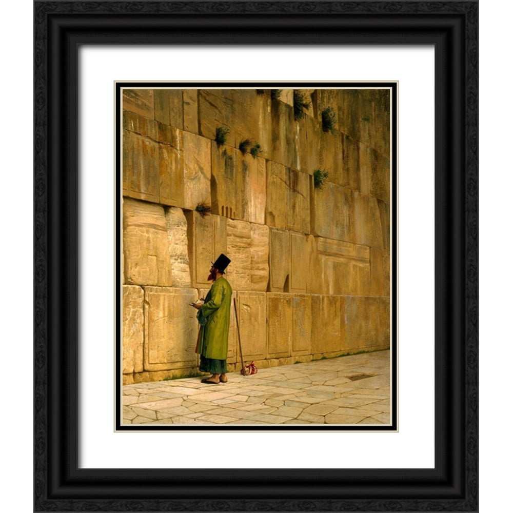 Gerome, JL 12x14 Black Ornate Wood Framed with Double Matting Museum ...