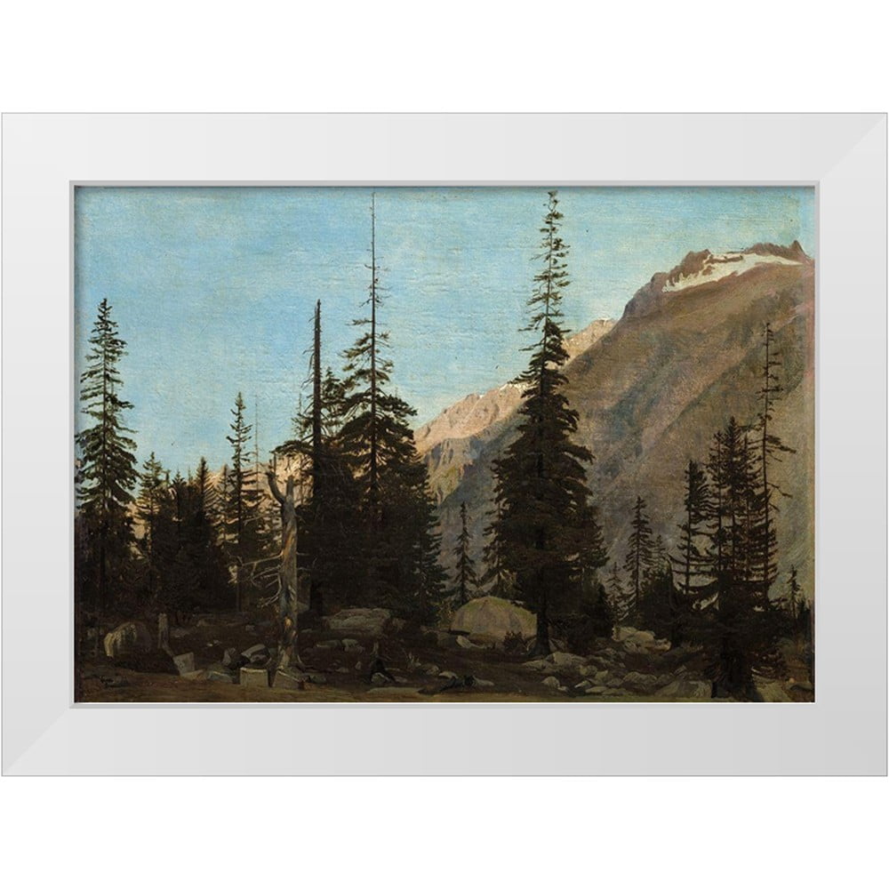 Gerome, Jean-Leon 18x14 White Modern Wood Framed Museum Art Print Titled - Alpine Landscape, The ...