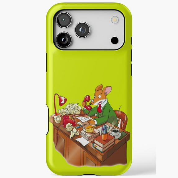 Geronimo Stilton adventurous mouse cartoon art iPhone Case 17 11 12 13 14 15 16 Pro Max ...