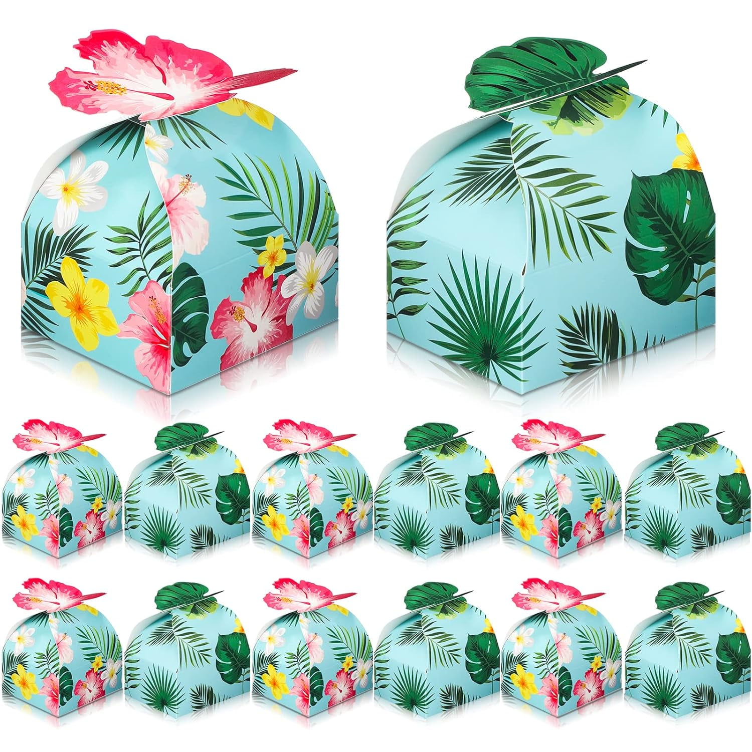 Gerrii 36 Pack Tropical Gift Box Set Luau Tropical Party Favor Boxes ...