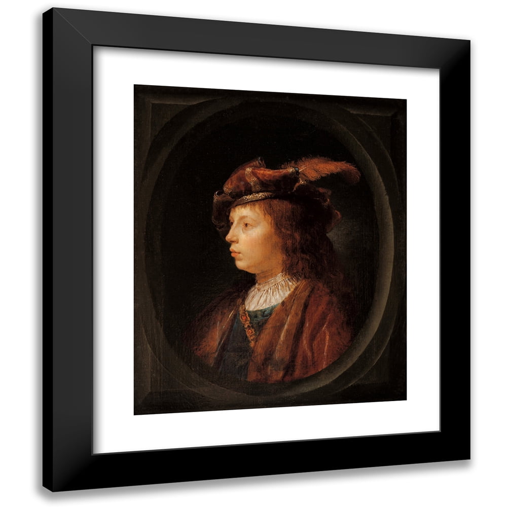 Gerrit Dou 15x18 Black Modern Framed Museum Art Print Titled - Head of ...