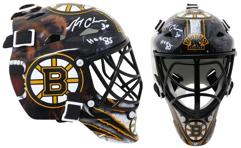 Gerry Cheevers Signed Boston Bruins Mini Hockey Goalie Mask w/HOF'85 ...