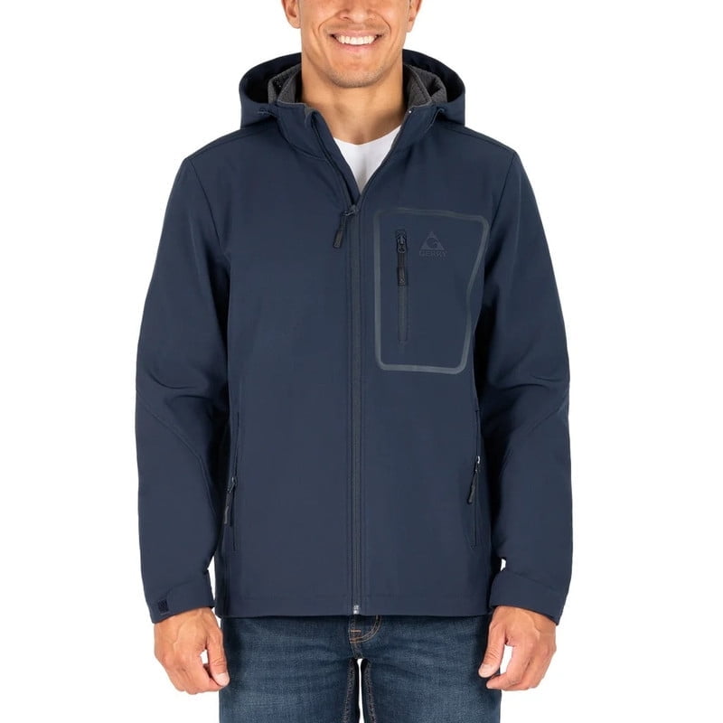 Gerry Men’s Softshell Jacket – Water & Wind Resistant, Adjustable Hood ...