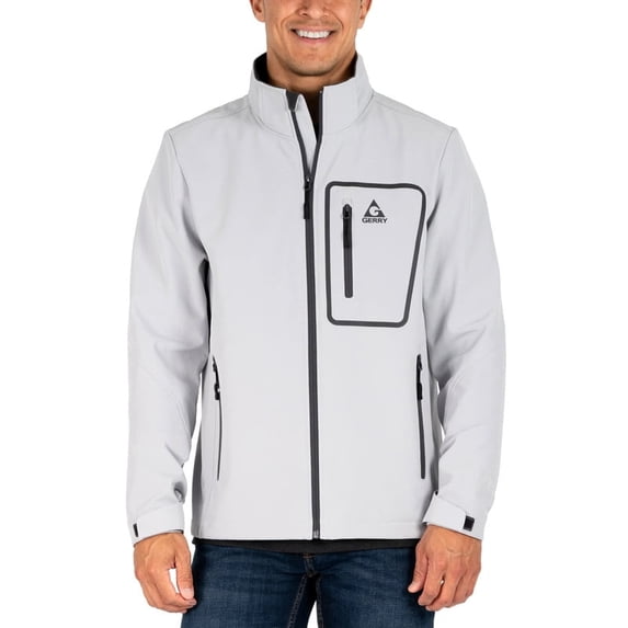 Gerry Men’s Softshell Jacket – Water & Wind Resistant, Adjustable Hood ...