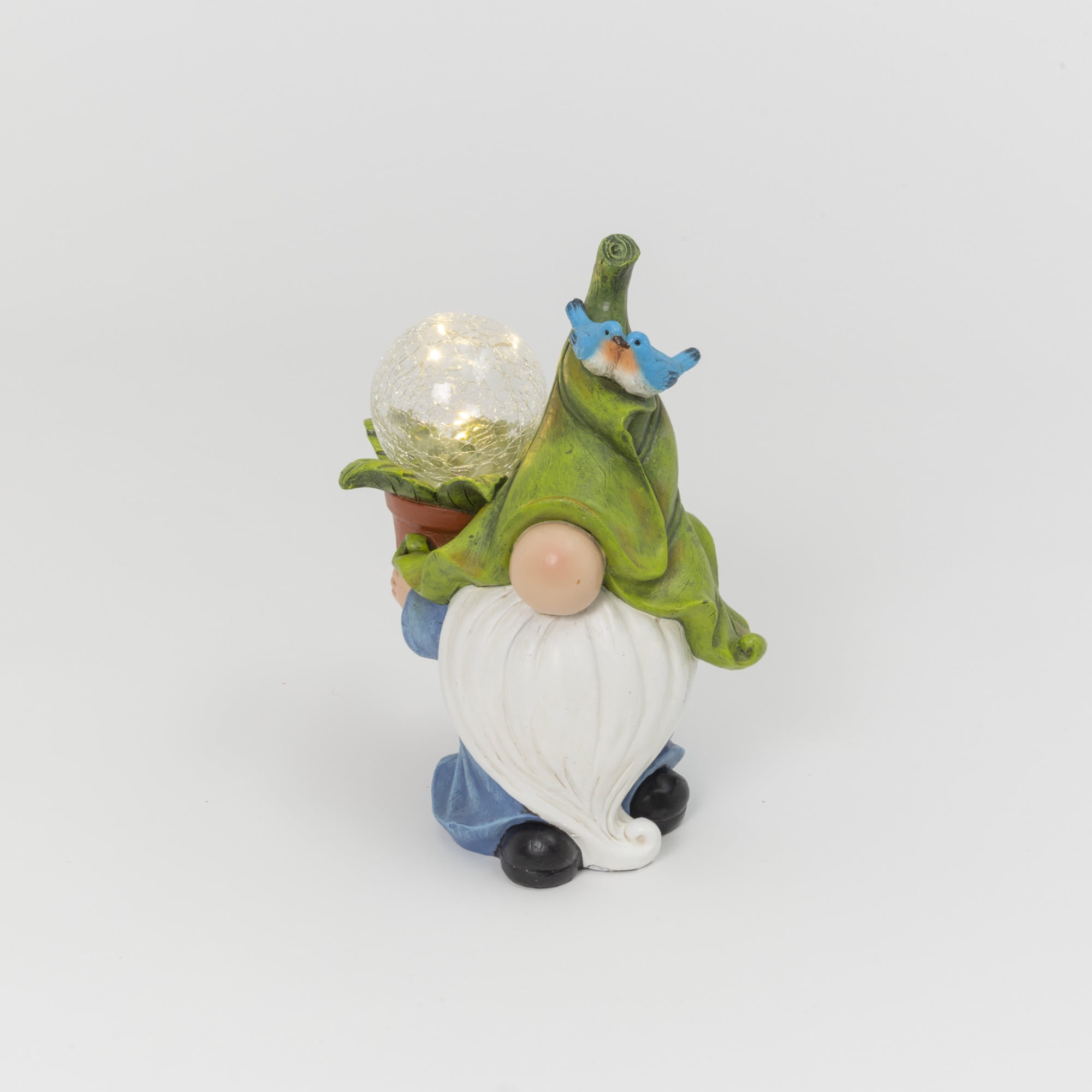 Gerson 10.4 in H Solar Lighted Resin Gnome - Walmart.com