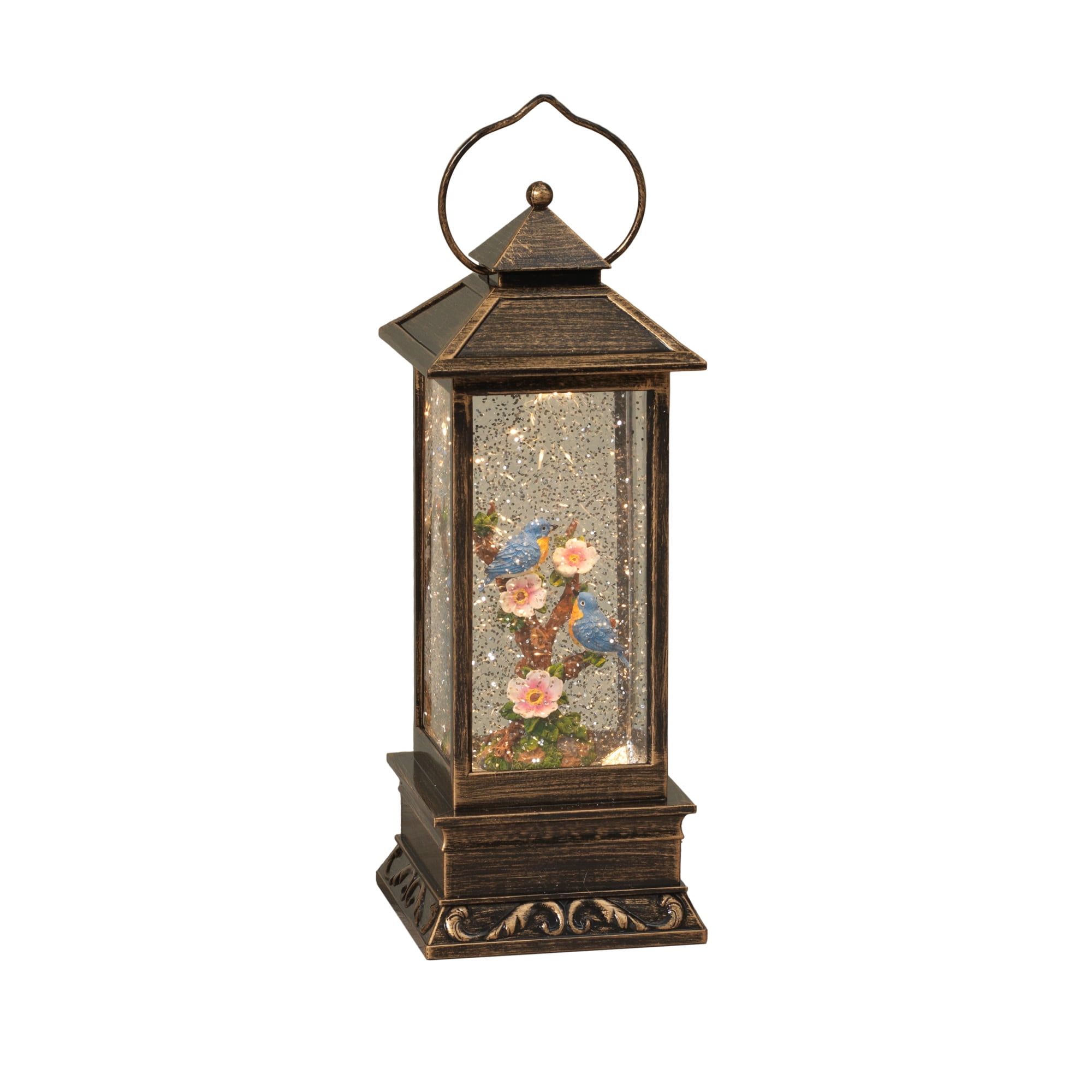 Gerson 11 in. Illuminating Spinning Water Globe Lantern - Walmart.com