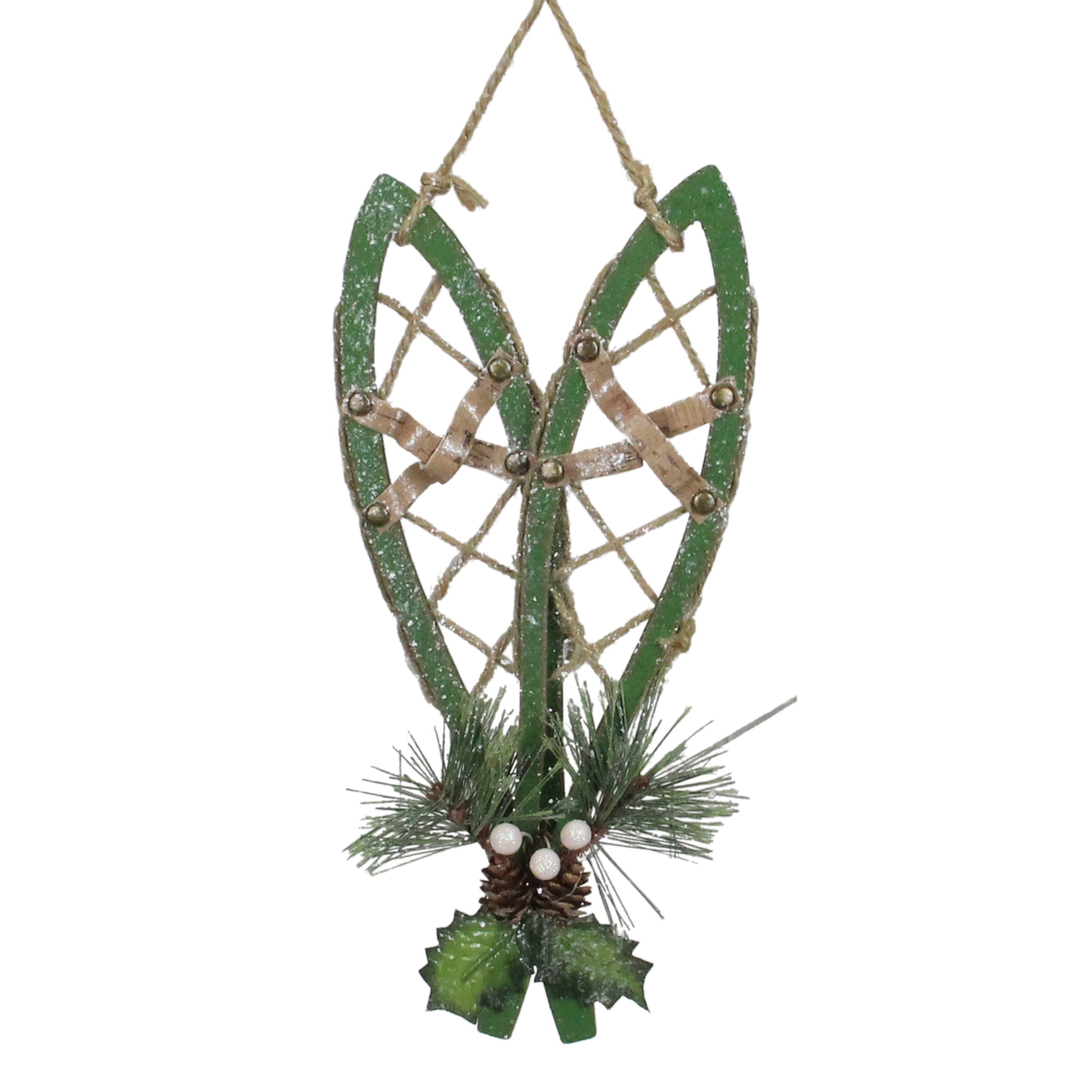 Gerson 12" Green Hanging Snowshoe Christmas Wall Decoration - Walmart.com