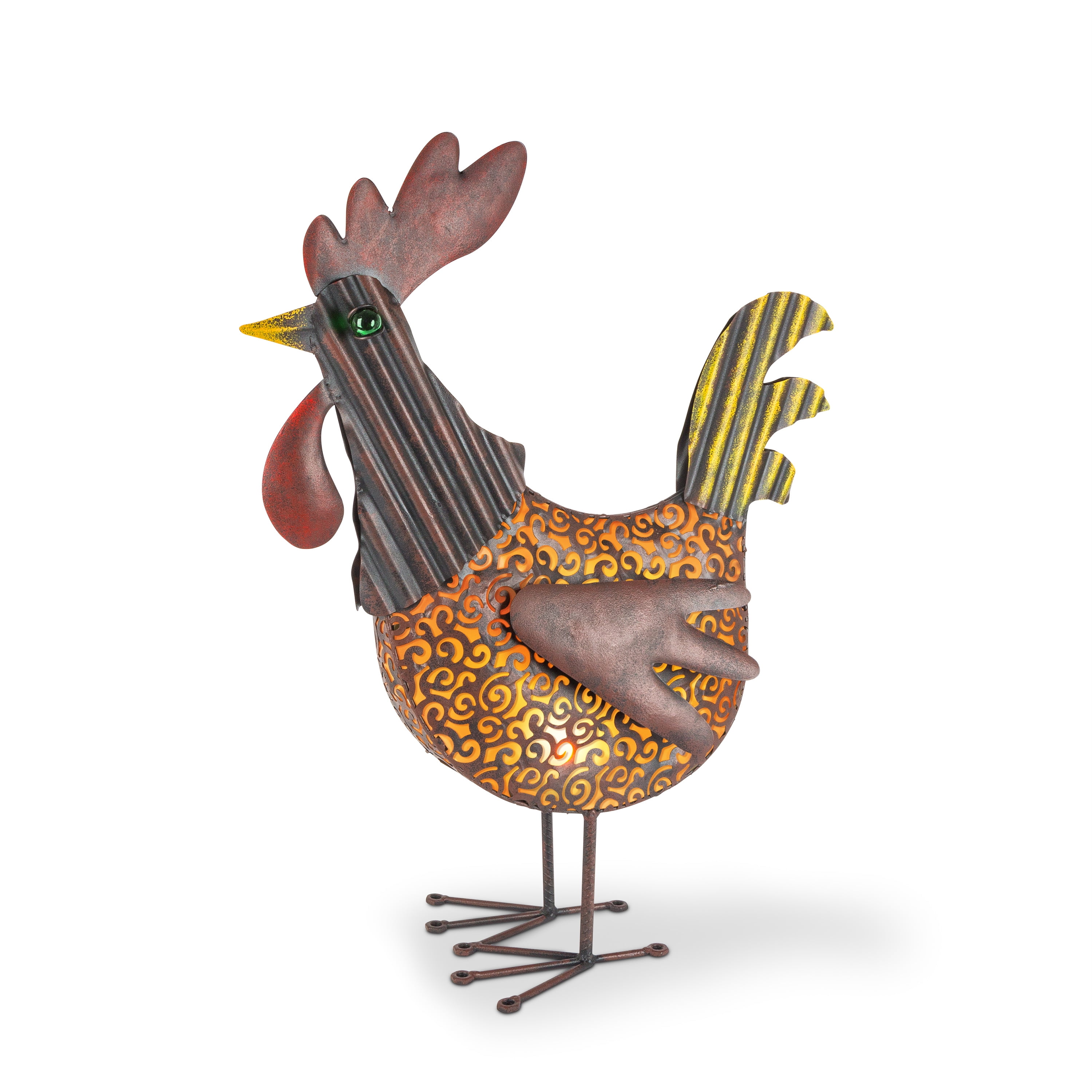 Gerson 19" Solar Lighted Garden Meadow Rooster - Walmart.com