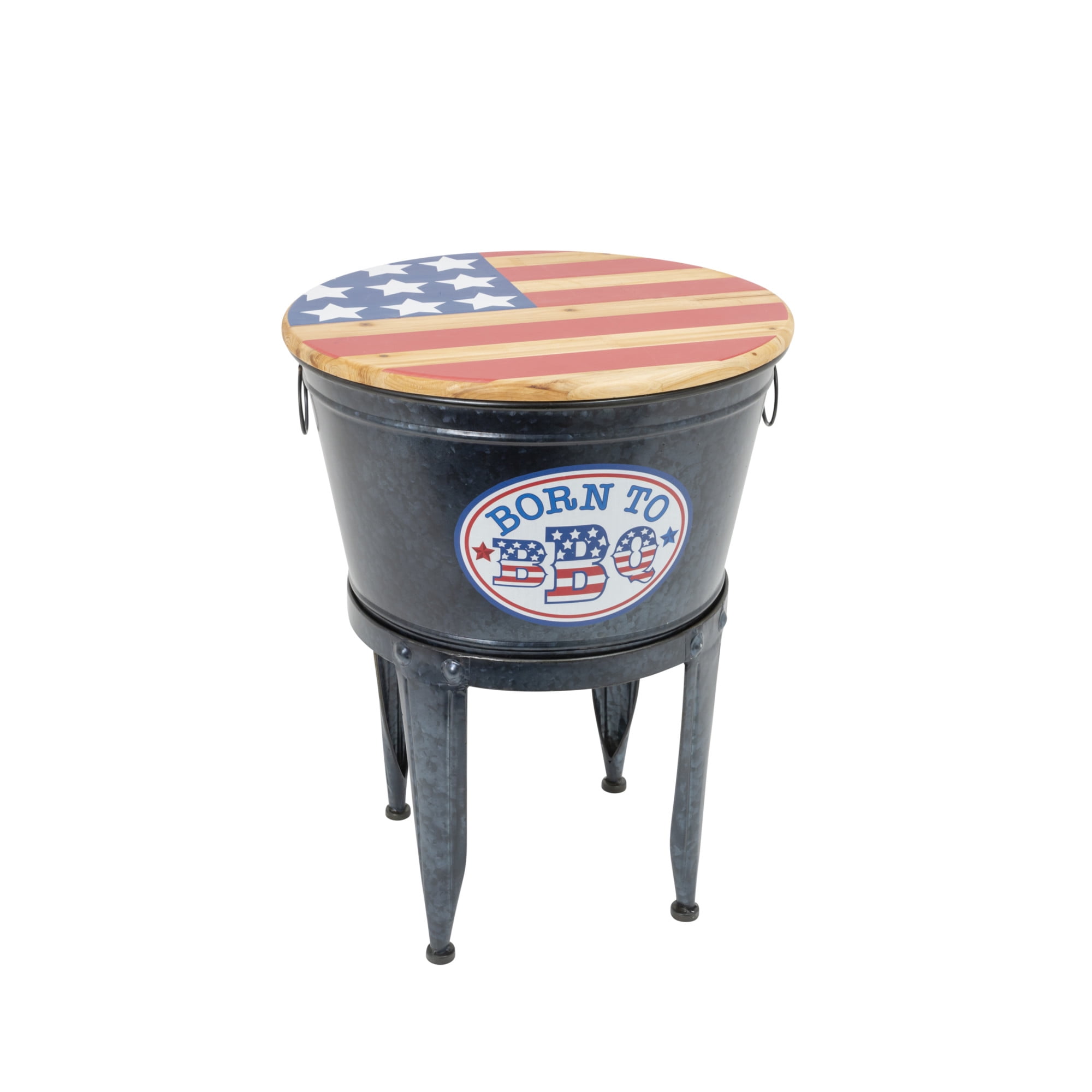 Gerson 25.75 in. Metal Americana Summer BBQ Cooler - Walmart.com