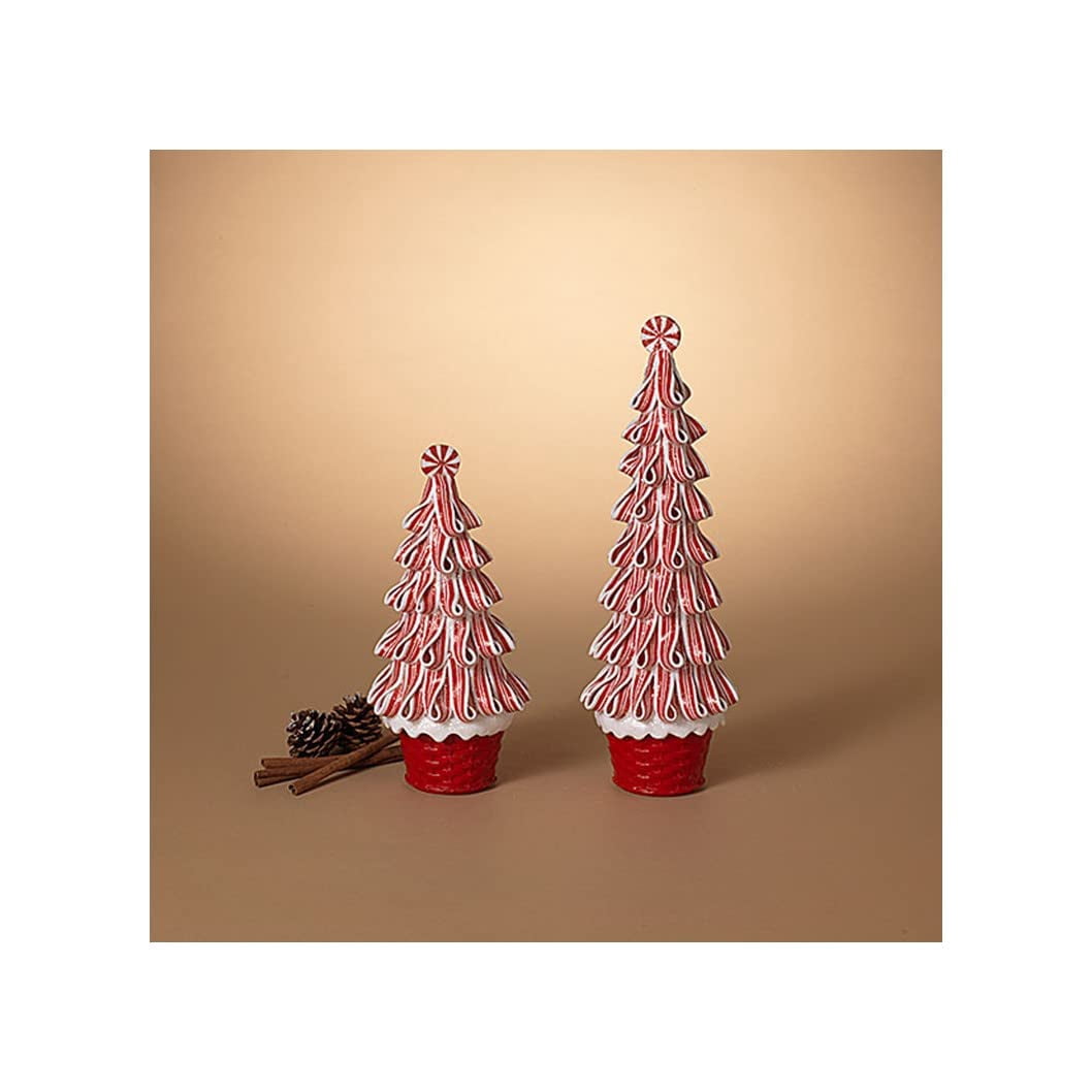 Gerson 2659480 Clay Dough Peppermint Ribbon Candy Tree, Set of 2 ...
