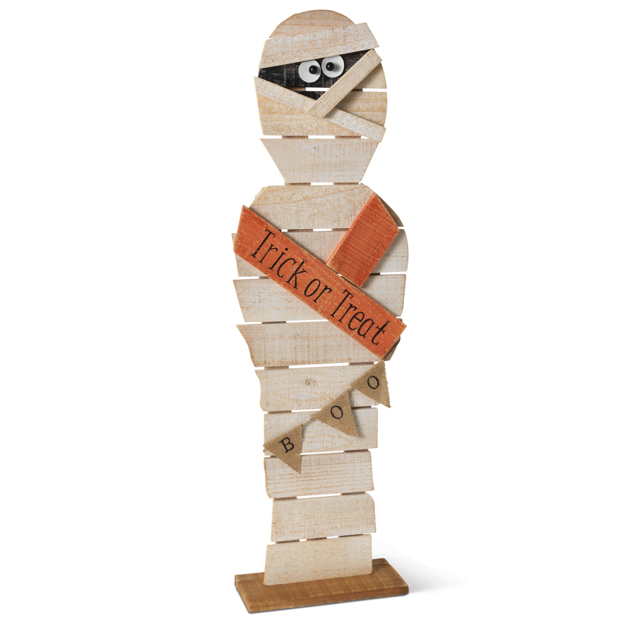 Gerson 32-in H Painted Rustic Wood Halloween Mummy Figurine - Walmart.com