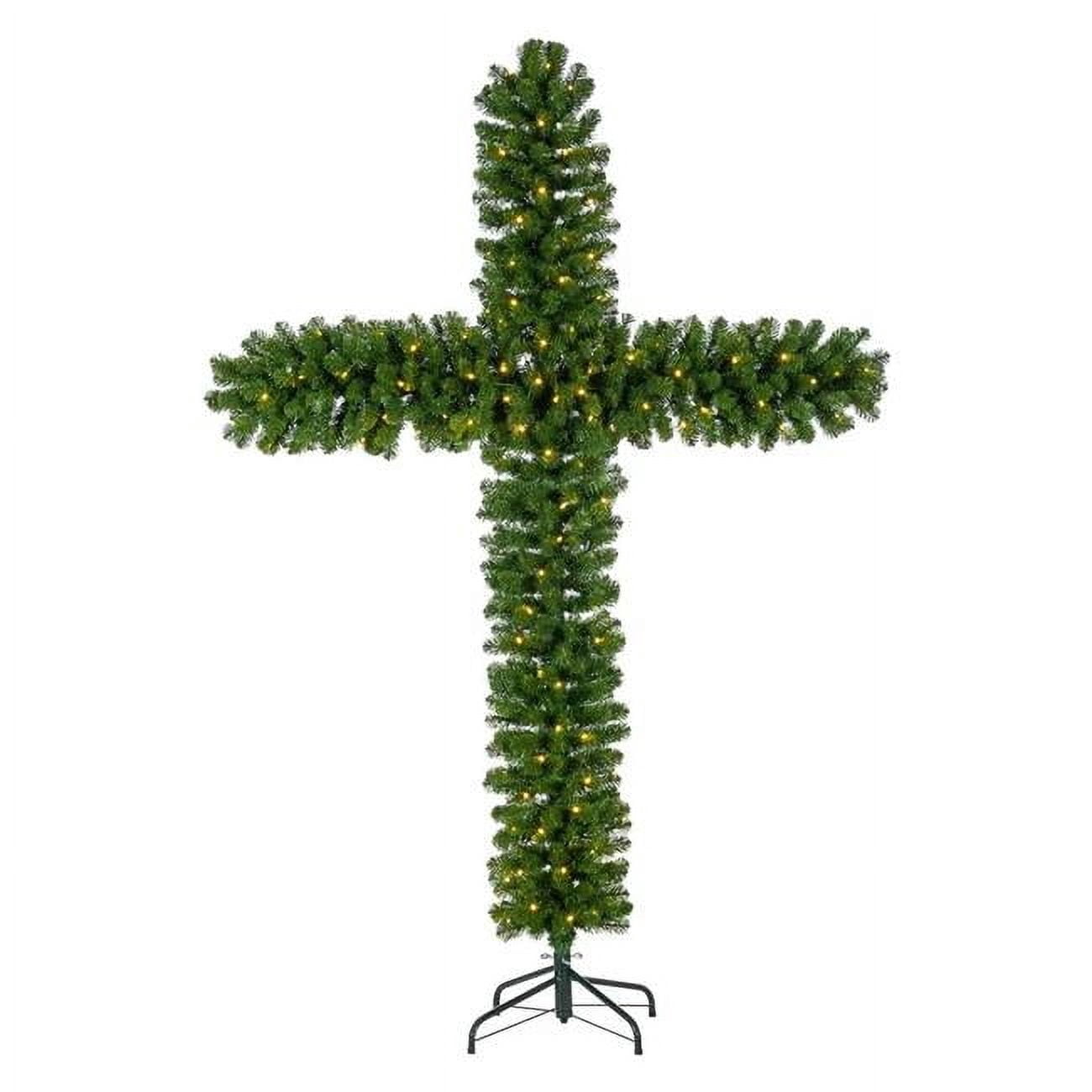 Gerson 7.5 ft. Pre Lit Warm White Incandescent Christmas Cross ...