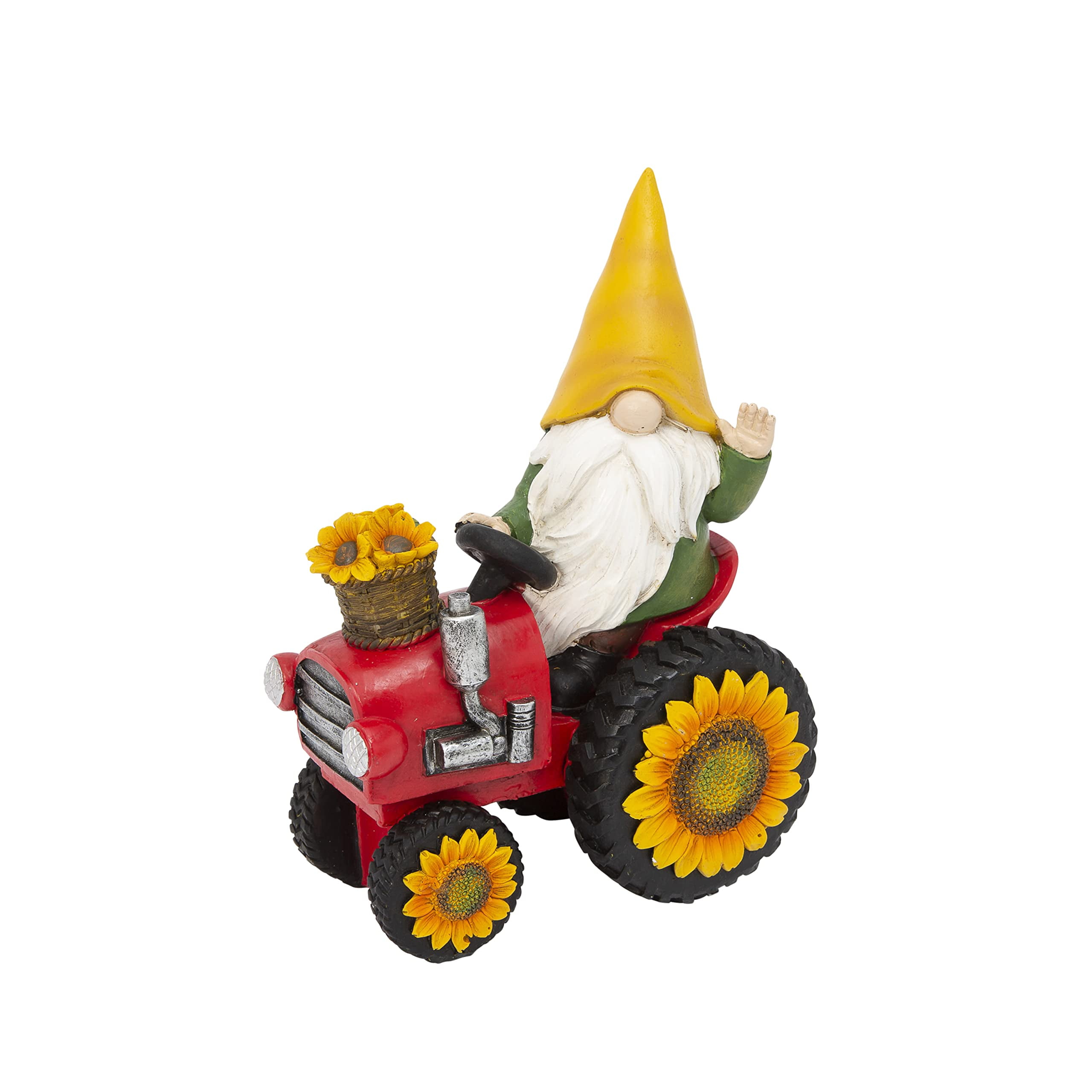 Gerson International 2571890 Garden Gnome Driving Tractor, 7.95-inch ...