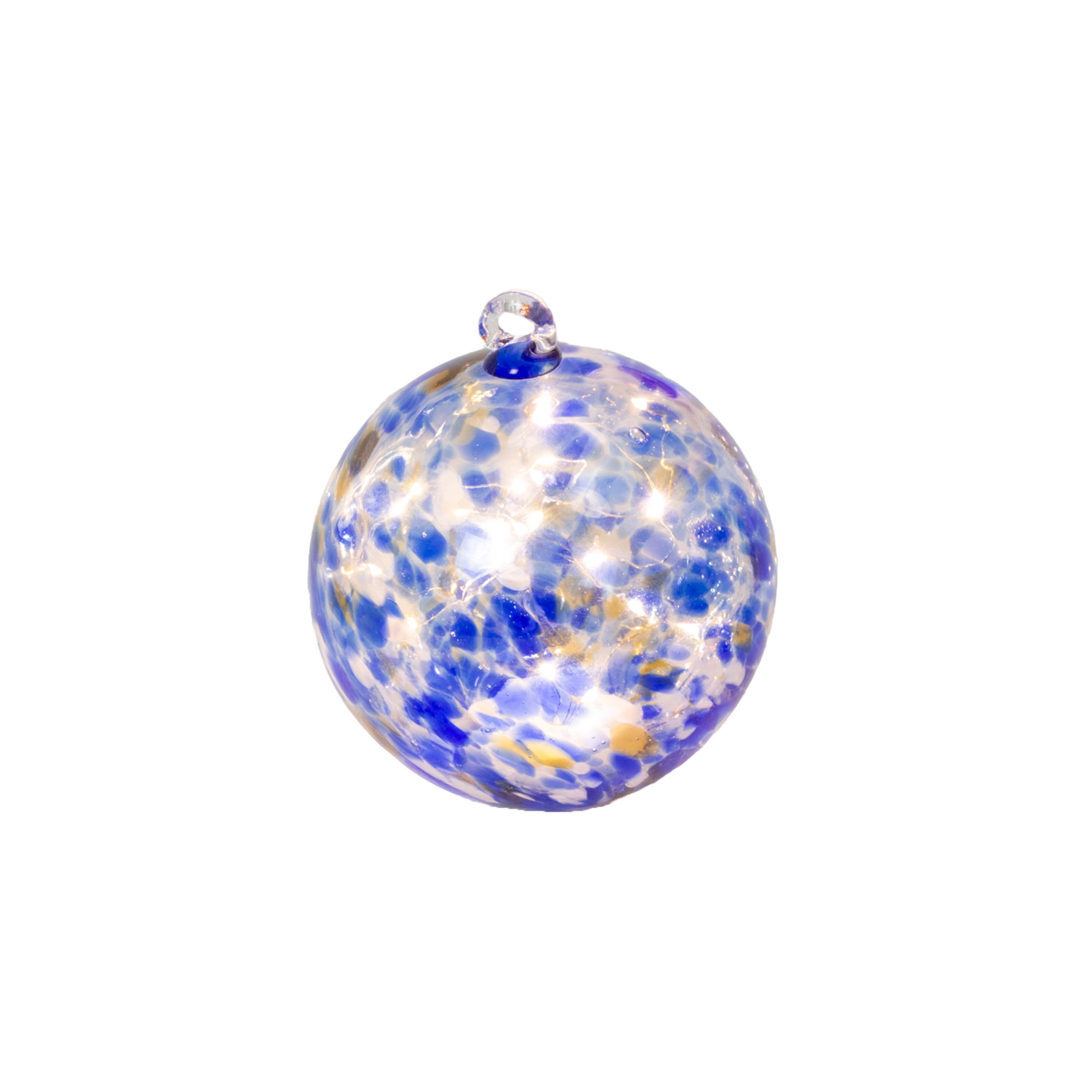 8 Inch Blue Elegant Illuminating Hand Blown Glass Sphere - Walmart.com