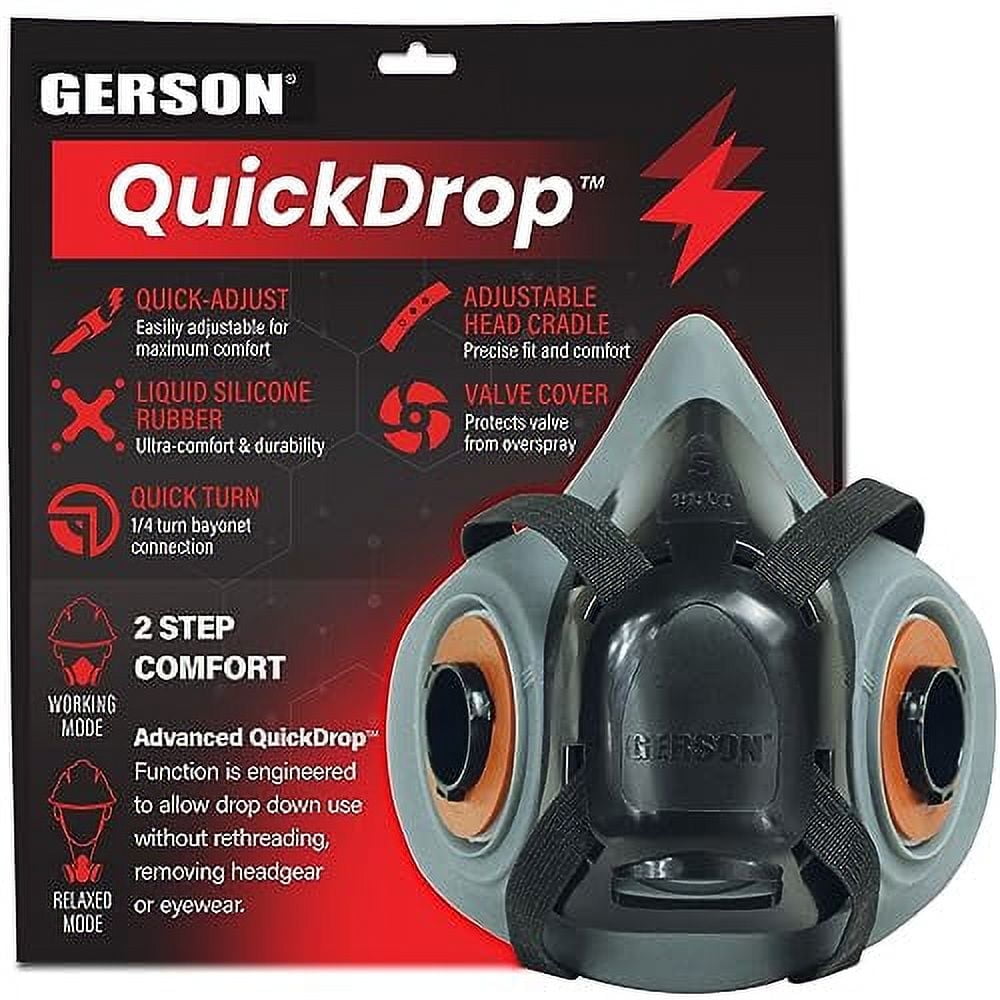 Gerson Drop Down Respirator Mask - 9500 Series QuickDrop Half Mask ...