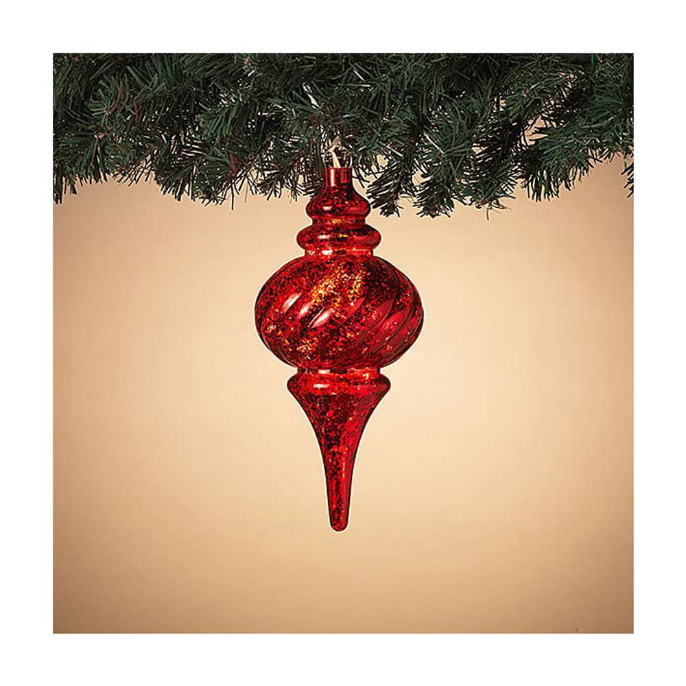 Gerson International Electric Lighted Red PVC Finial with 10 UL Clear ...