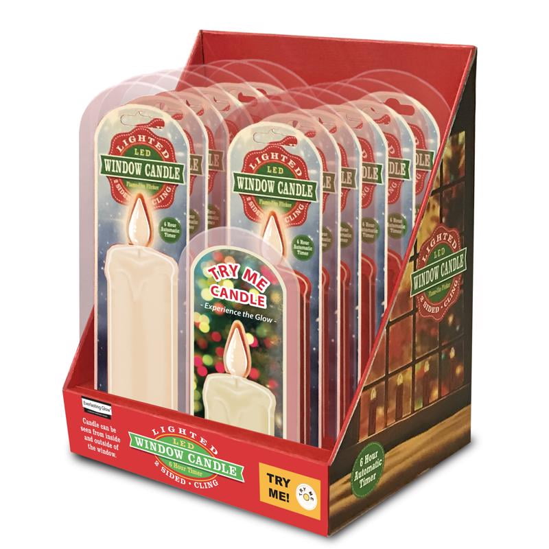 Gerson LED White Window Candle Cling Candle 7.5 in. - Walmart.com